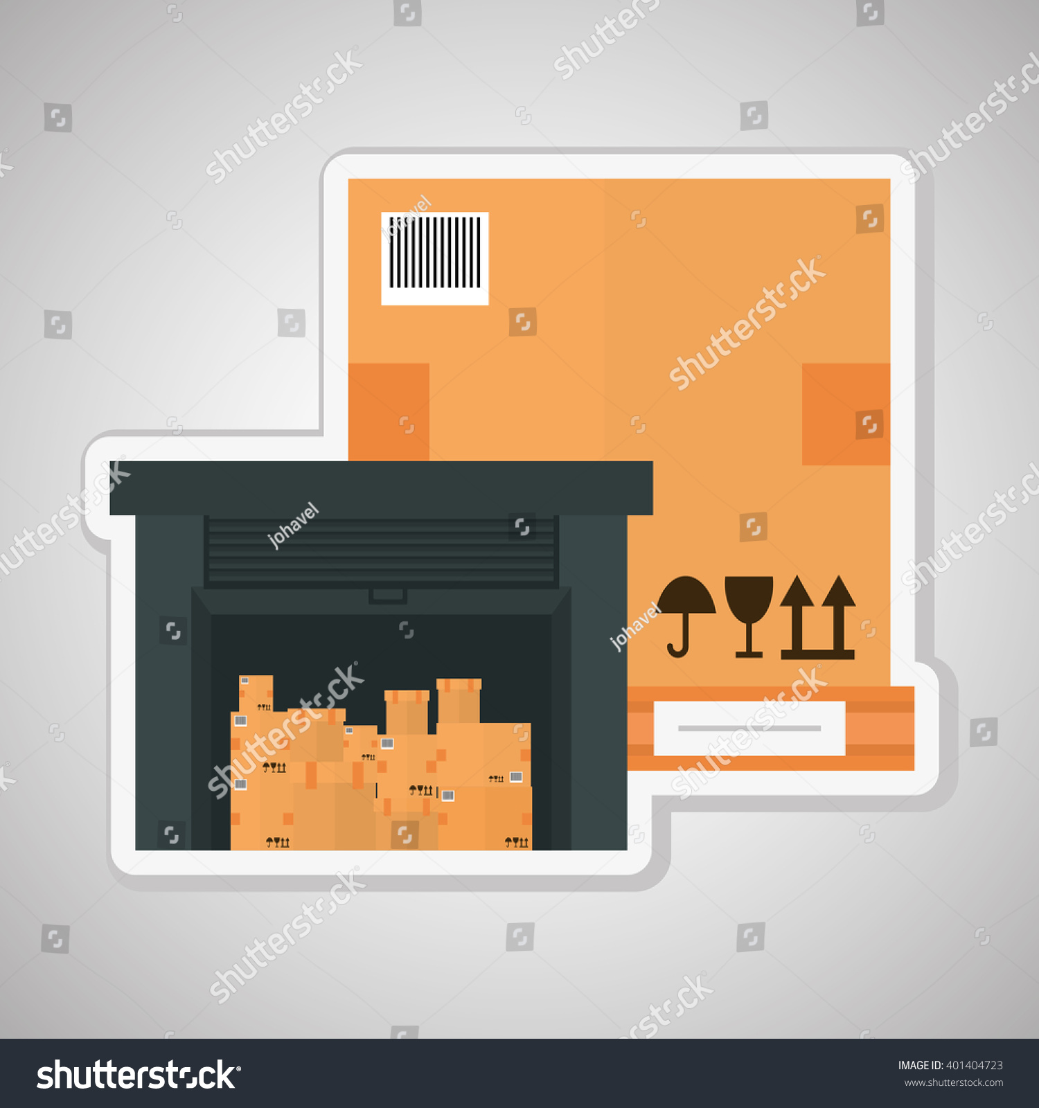 Delivery Box Design Vector Illustration Stock Vector (Royalty Free ...