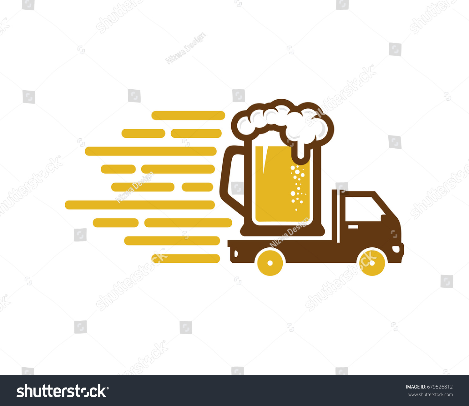 Delivery Beer Icon Logo Design Element Stock Vector (Royalty Free ...