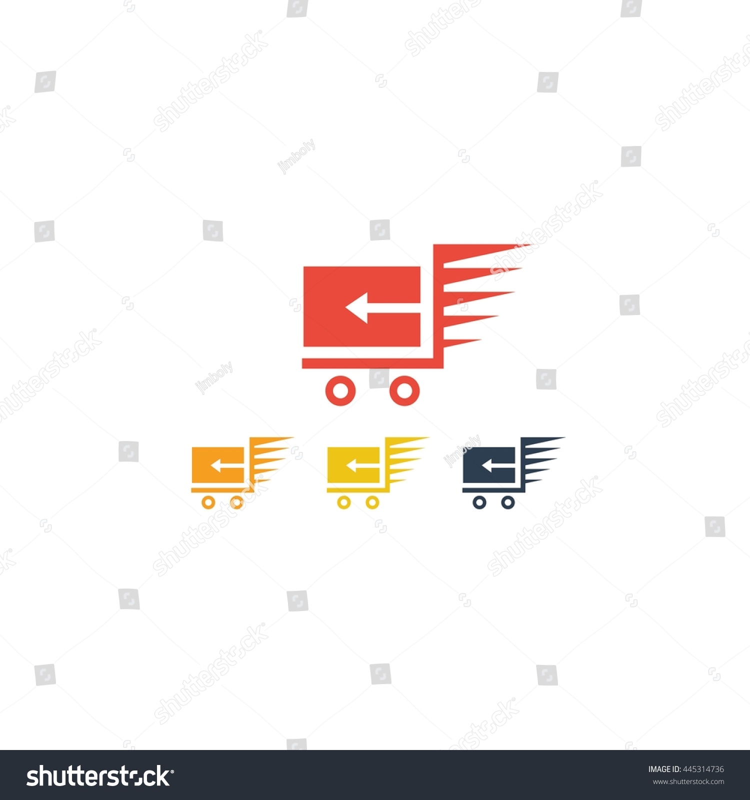 Delivery Courier Moving Service Logo Vector Stock Vector (Royalty Free ...