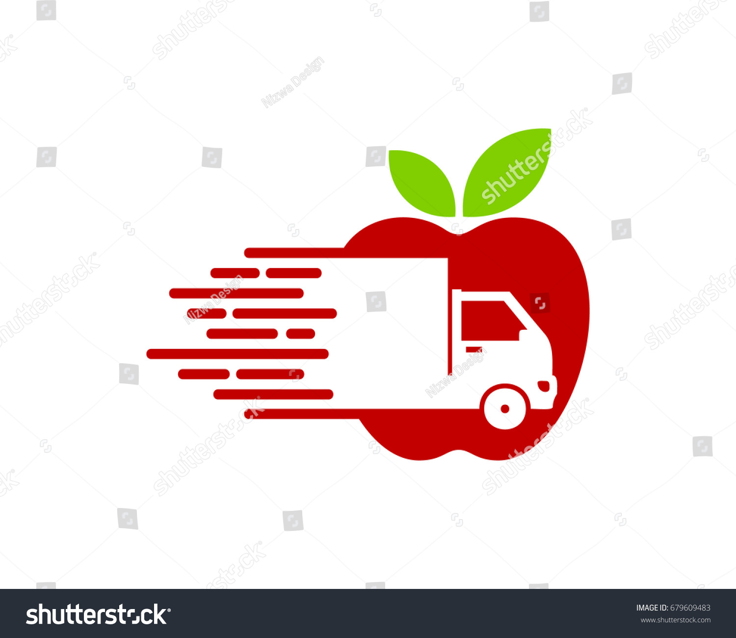 Delivery Fruit Icon Logo Design Element Stock Vector (Royalty Free ...