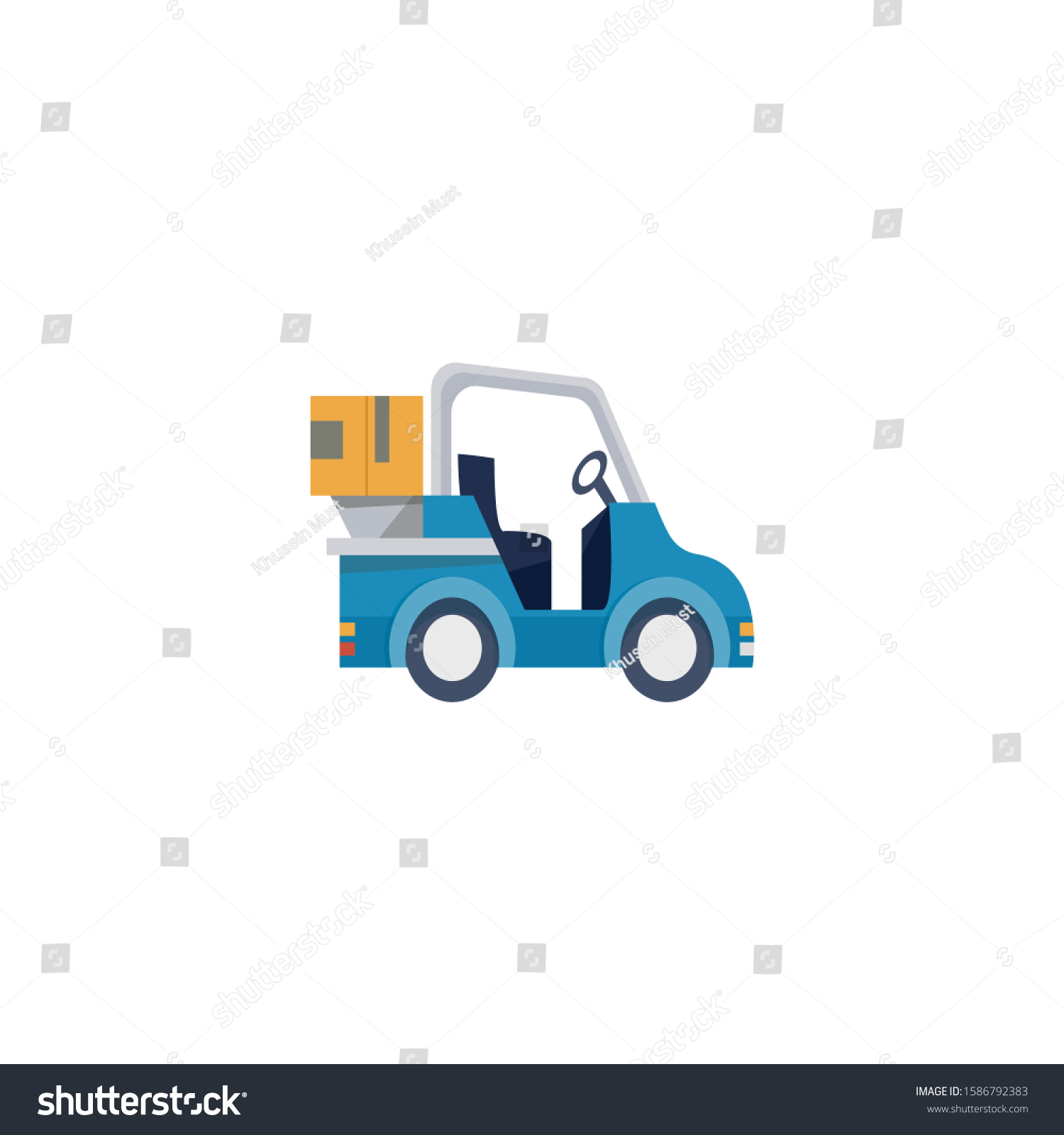 Delivery Icon Flat Vector Illustration Stock Vector (Royalty Free ...