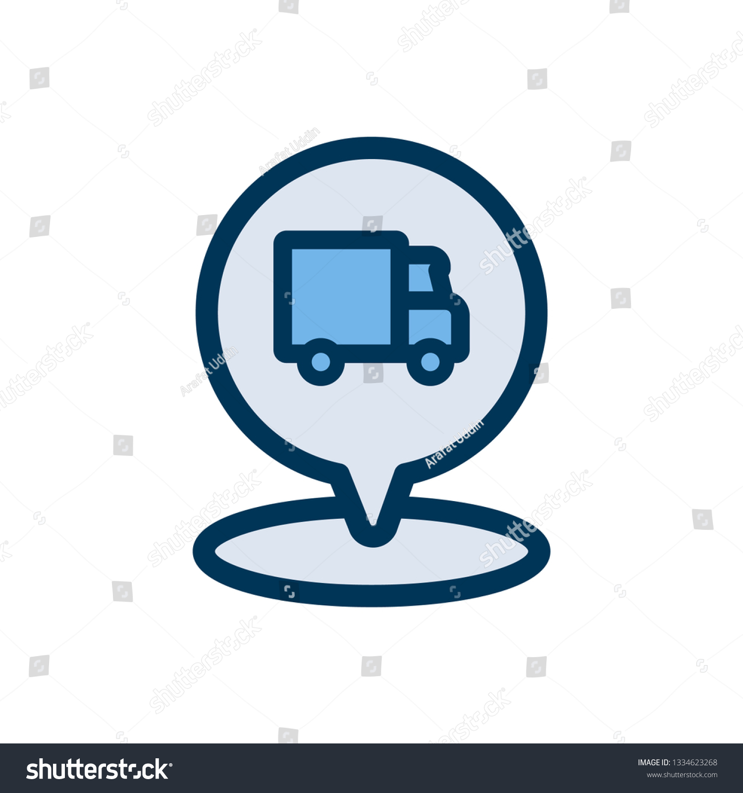 Delivery Location Icon Stock Vector (Royalty Free) 1334623268 ...