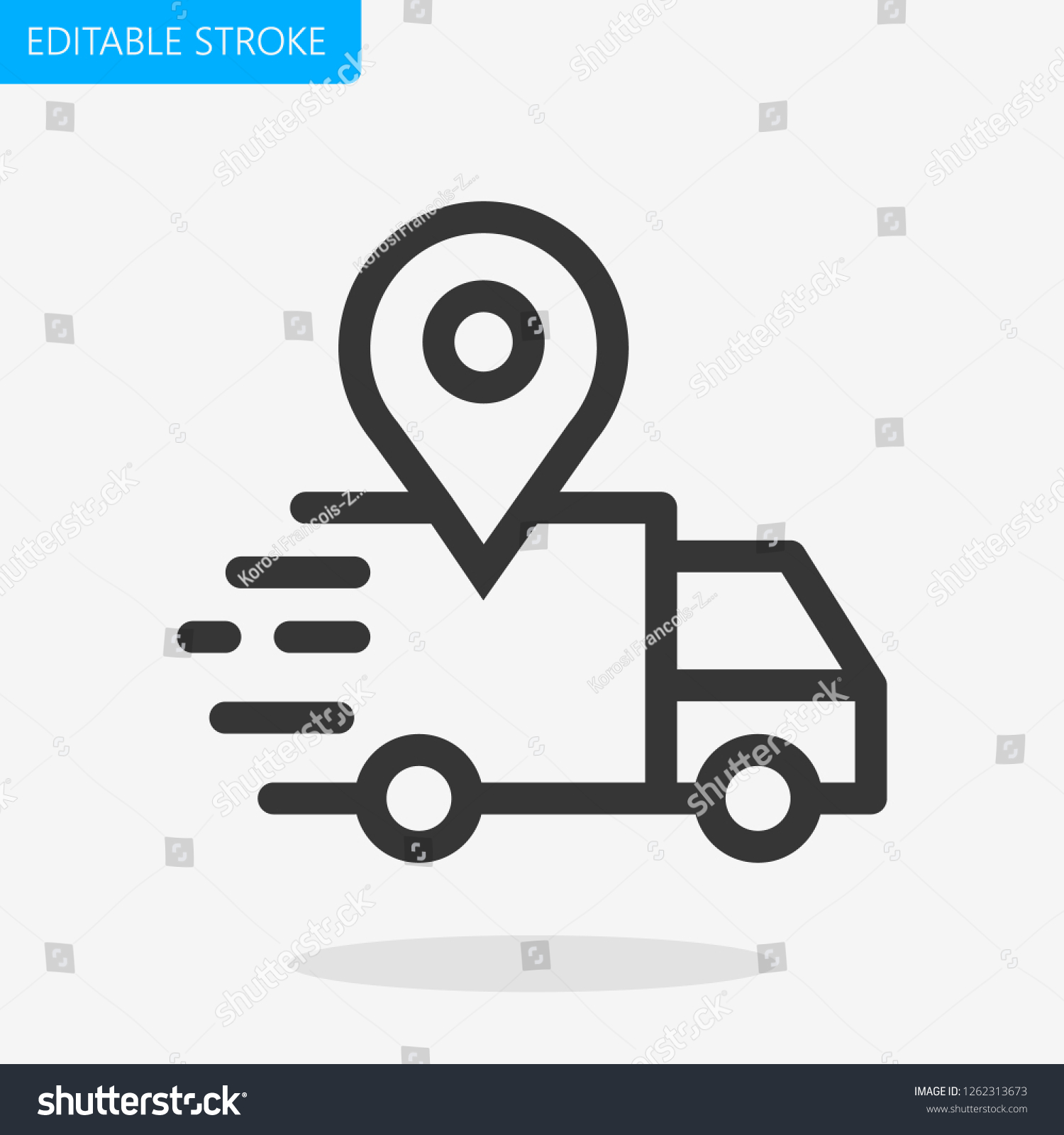 Delivery Location Icon Pixel Perfect Editable Stock Vector (Royalty ...