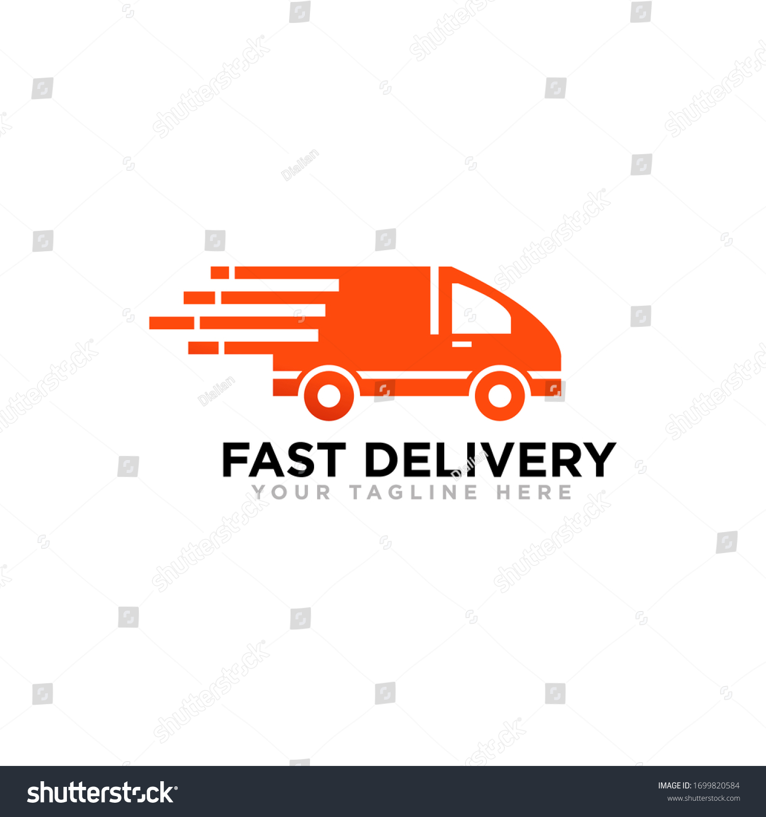 Delivery Logo Design Vector Illustration: เวกเตอร์สต็อก (ปลอดค่า ...