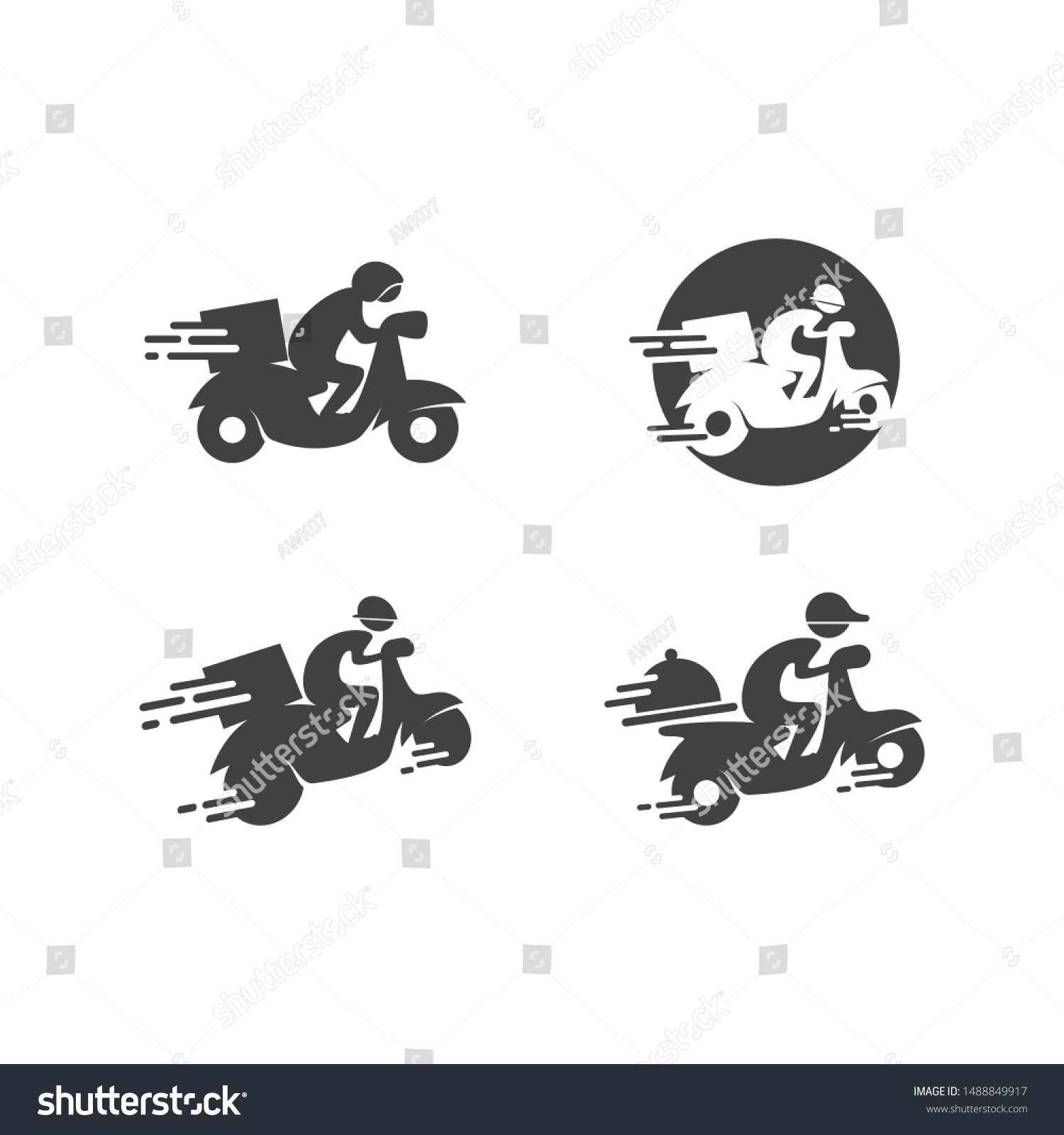Delivery Order Logo Ilustration Vector Stock Vector (Royalty Free ...