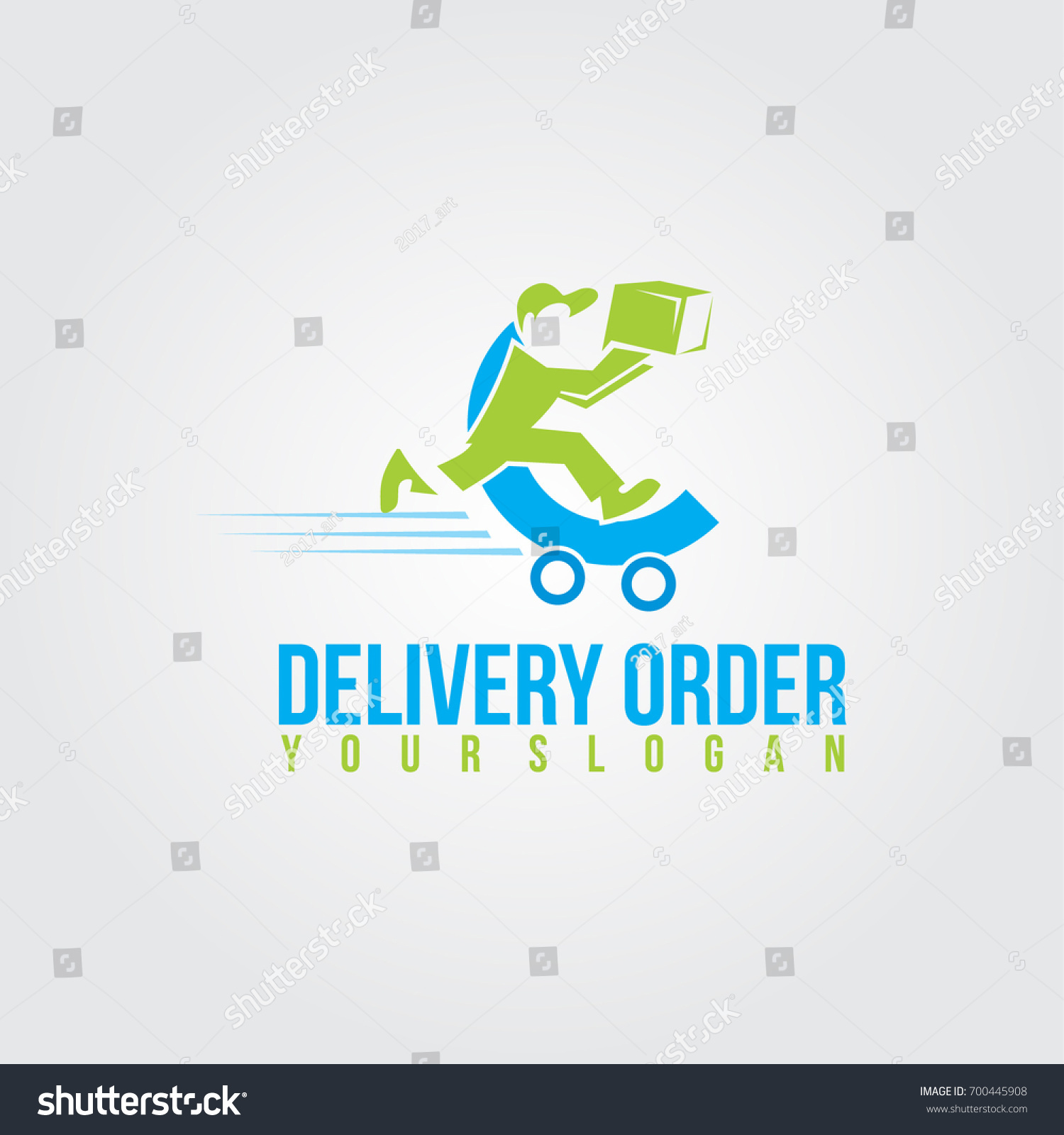 Delivery Order Shopping Logo Stock Vector (Royalty Free) 700445908