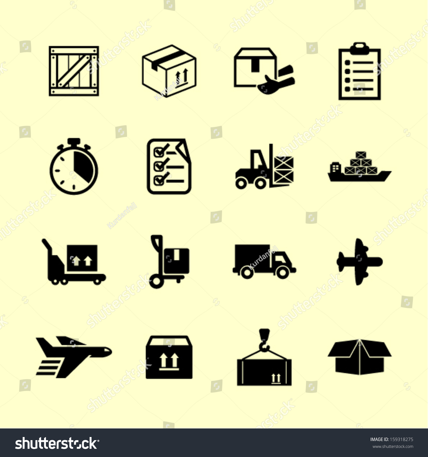 Delivery Pictogram 스톡 벡터 159318275 - Shutterstock