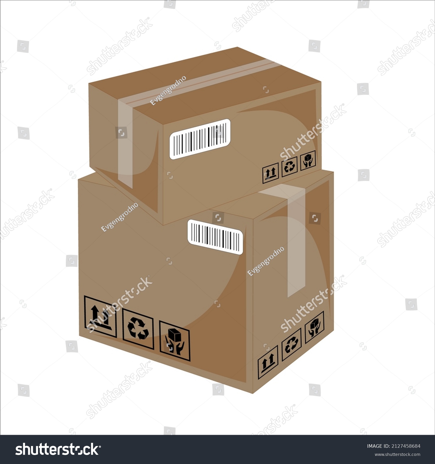 Delivery Service Package Box Fast Delivery Stock Vector (Royalty Free ...