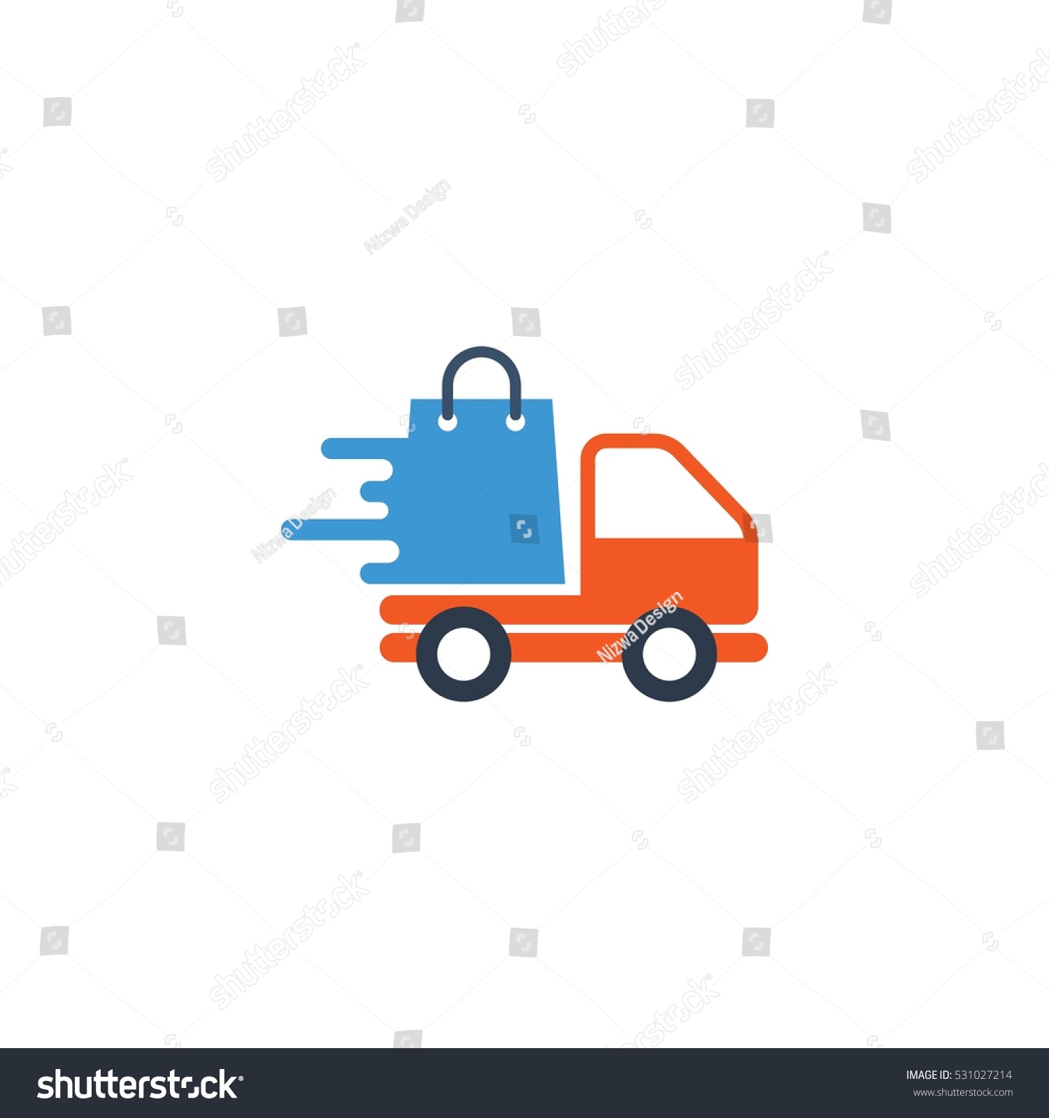 Delivery Shop Vector Logo Design Element: vector de stock (libre de ...