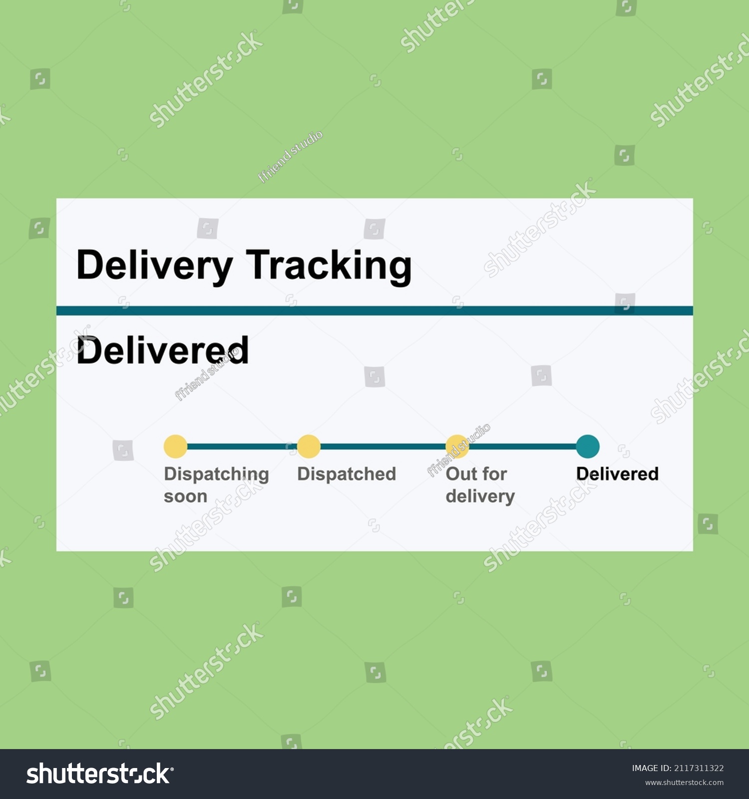 Delivery Tracking Cartoon Flat Vector Illustration Stock Vector ...