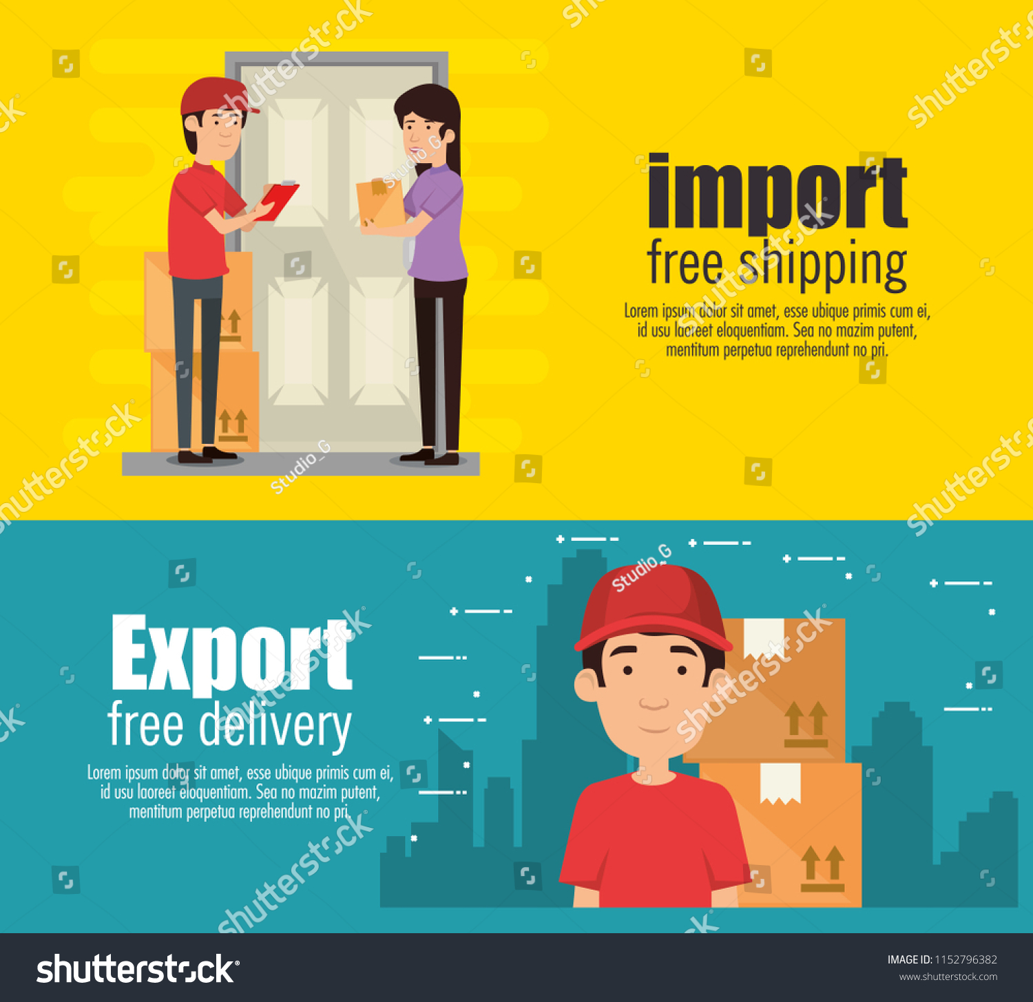 Delivery Worker Receiver Stock Vector (Royalty Free) 1152796382 ...