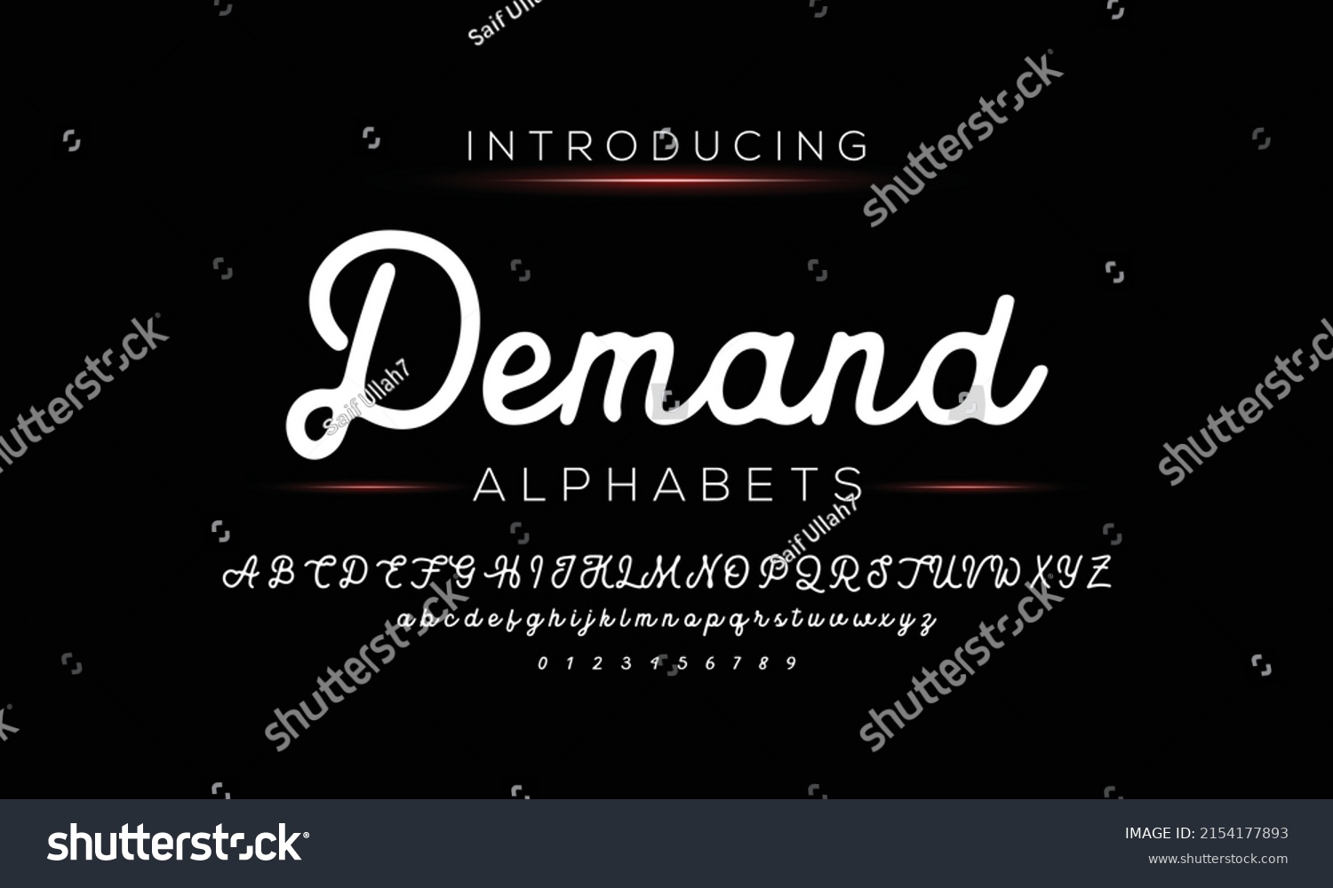 Demand Script Design Vector Alphabet Stock Vector (Royalty Free ...