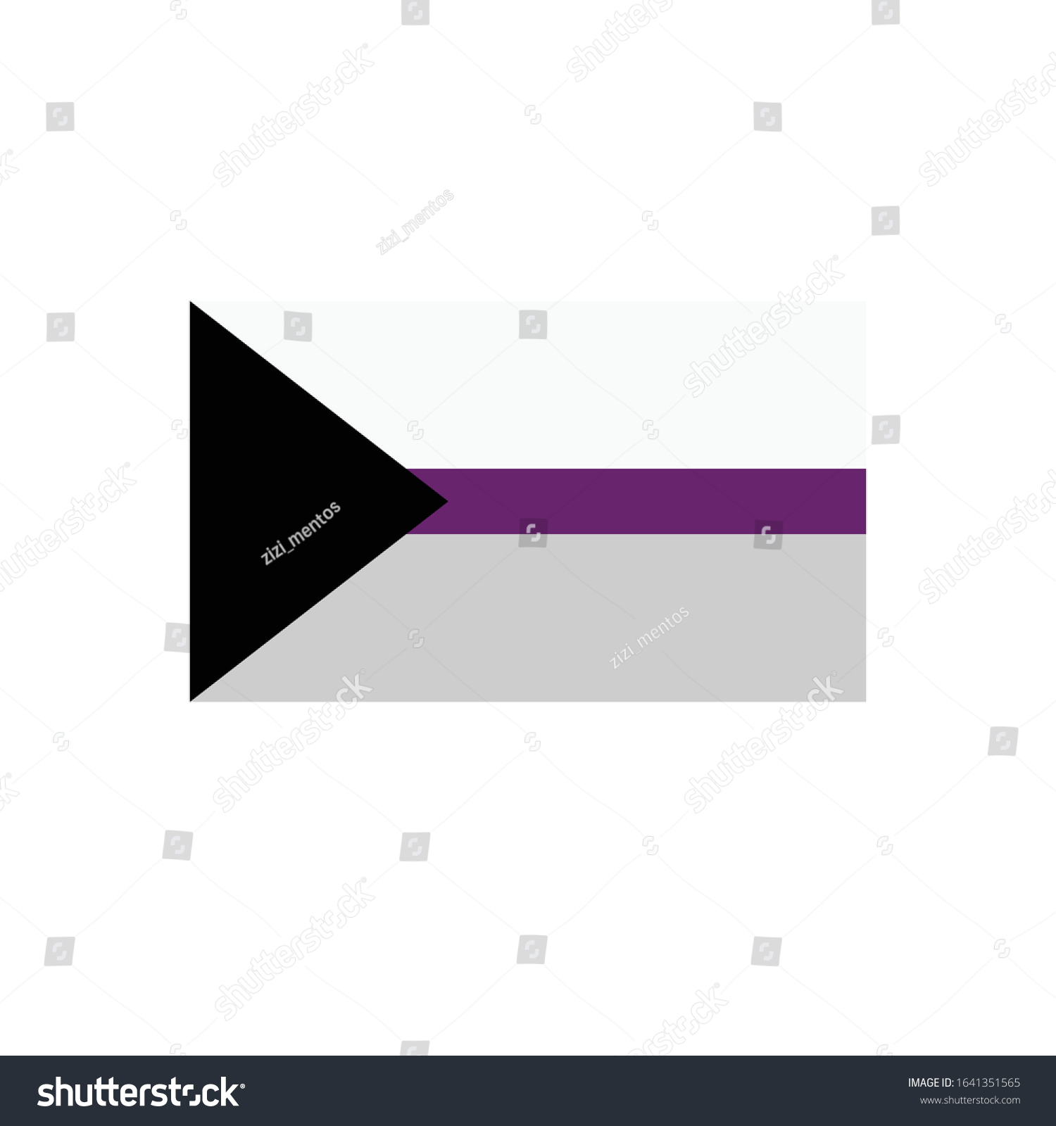 Demisexual Flag Flat Icon Vector Illustration Stock Vector (Royalty ...