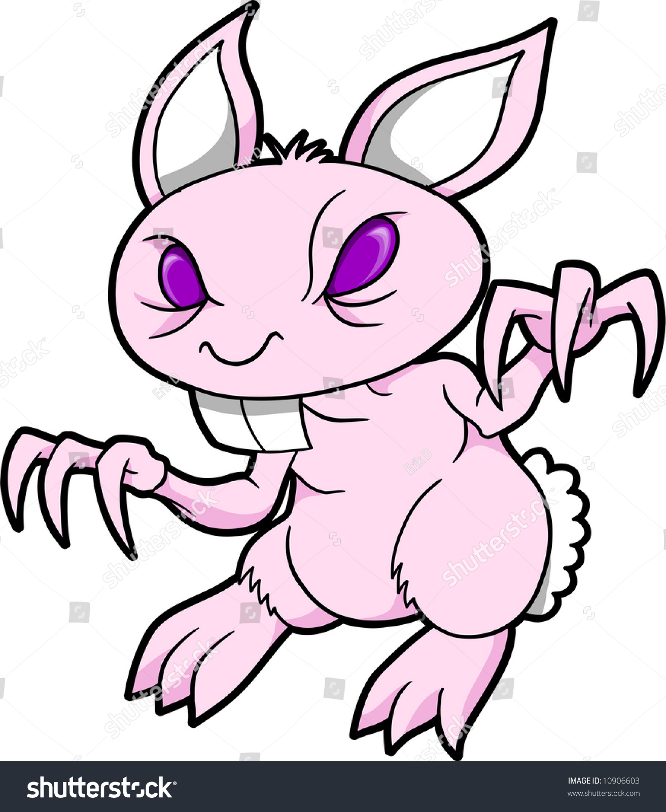 Demon Bunny Rabbit Vector Illustration Stock Vector 10906603 - Shutterstock