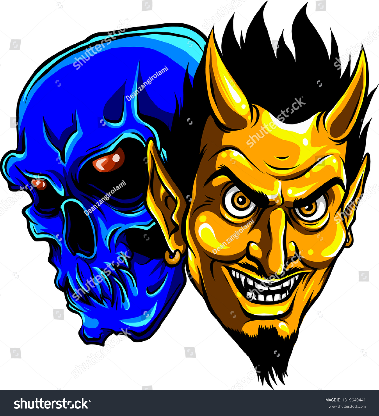 Ilustración del vector del demonio y: vector de stock (libre de ...