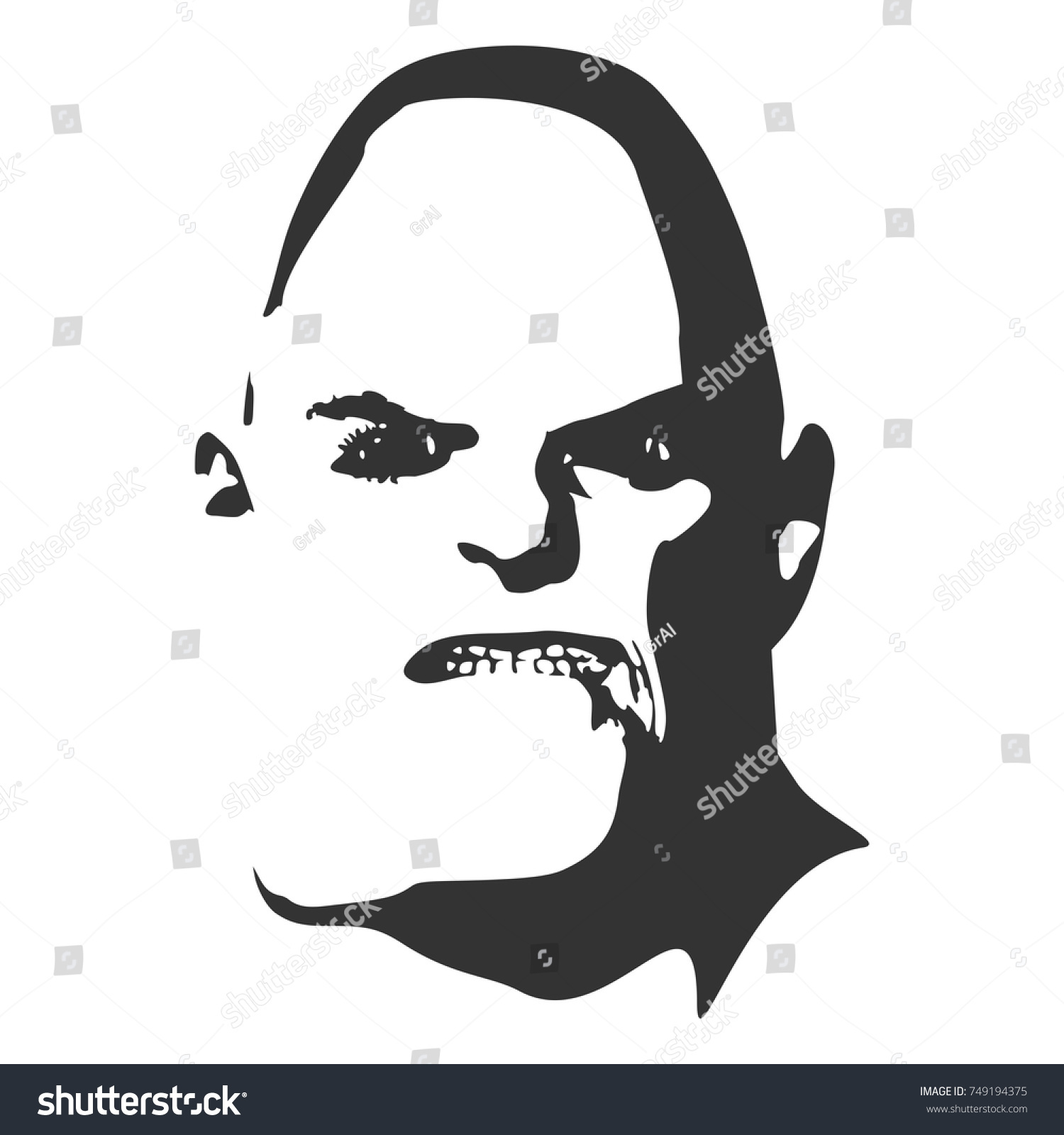 Demonic Ugly Face Devil Character Demon Stock Vector (Royalty Free ...