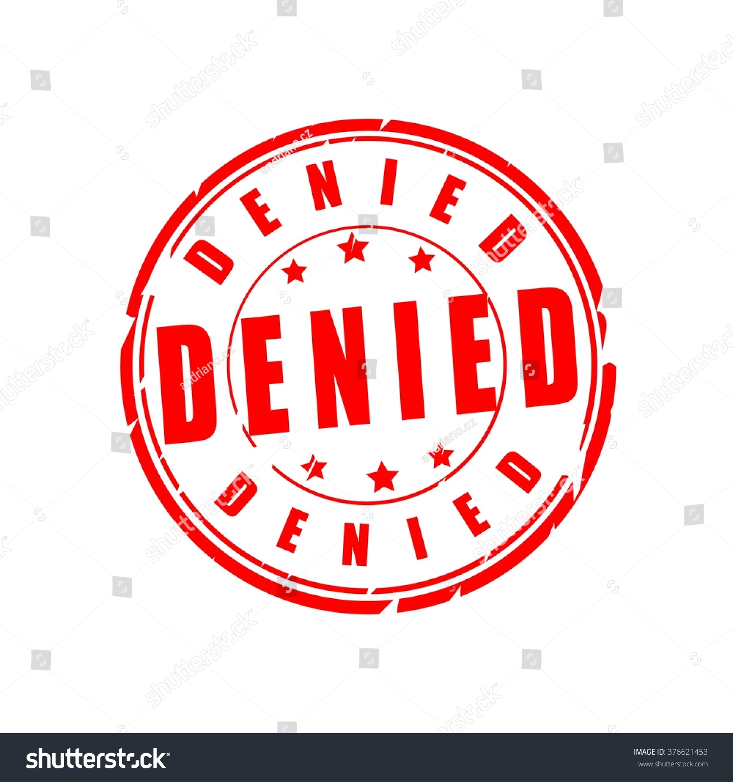 Denied Vector Illustration Stamp: vector de stock (libre de regalías ...