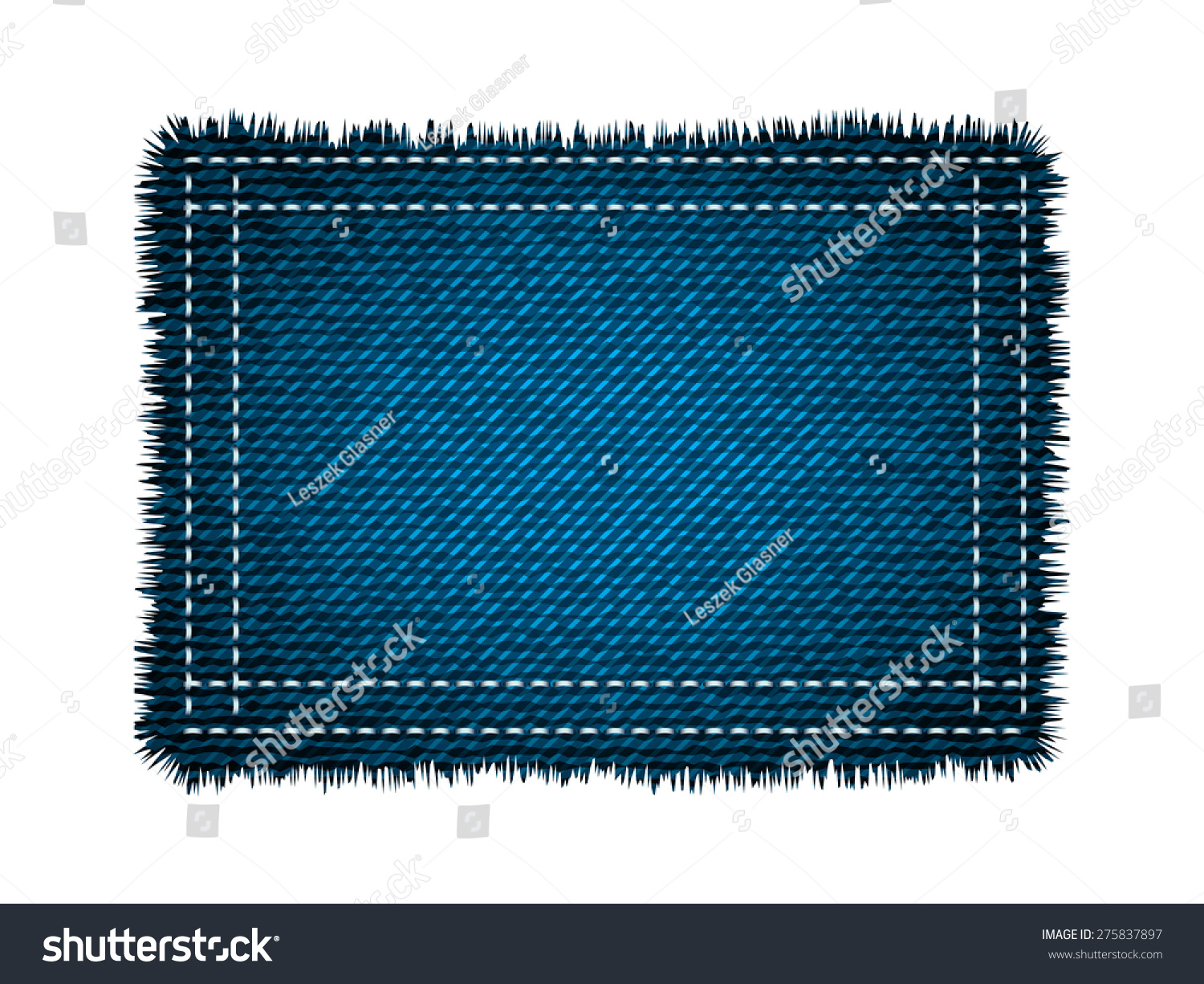 Denim Jeans Label Isolated White Vector Stock Vector (Royalty Free ...