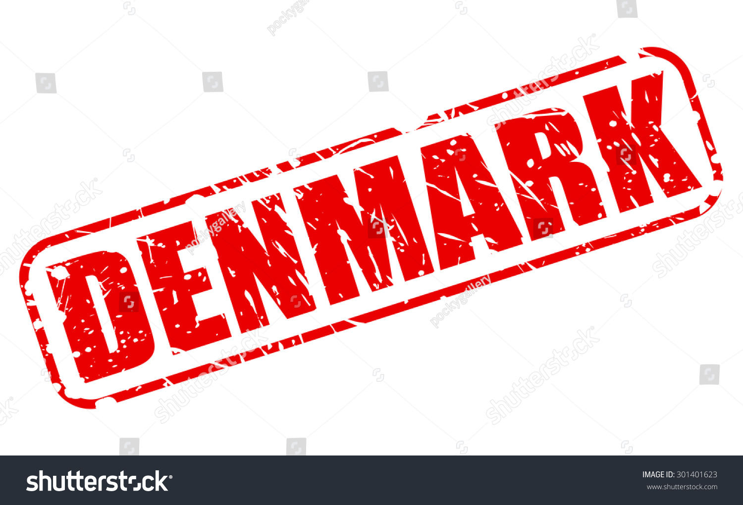 Denmark Red Stamp Text On White Stock Vector (Royalty Free) 301401623 ...