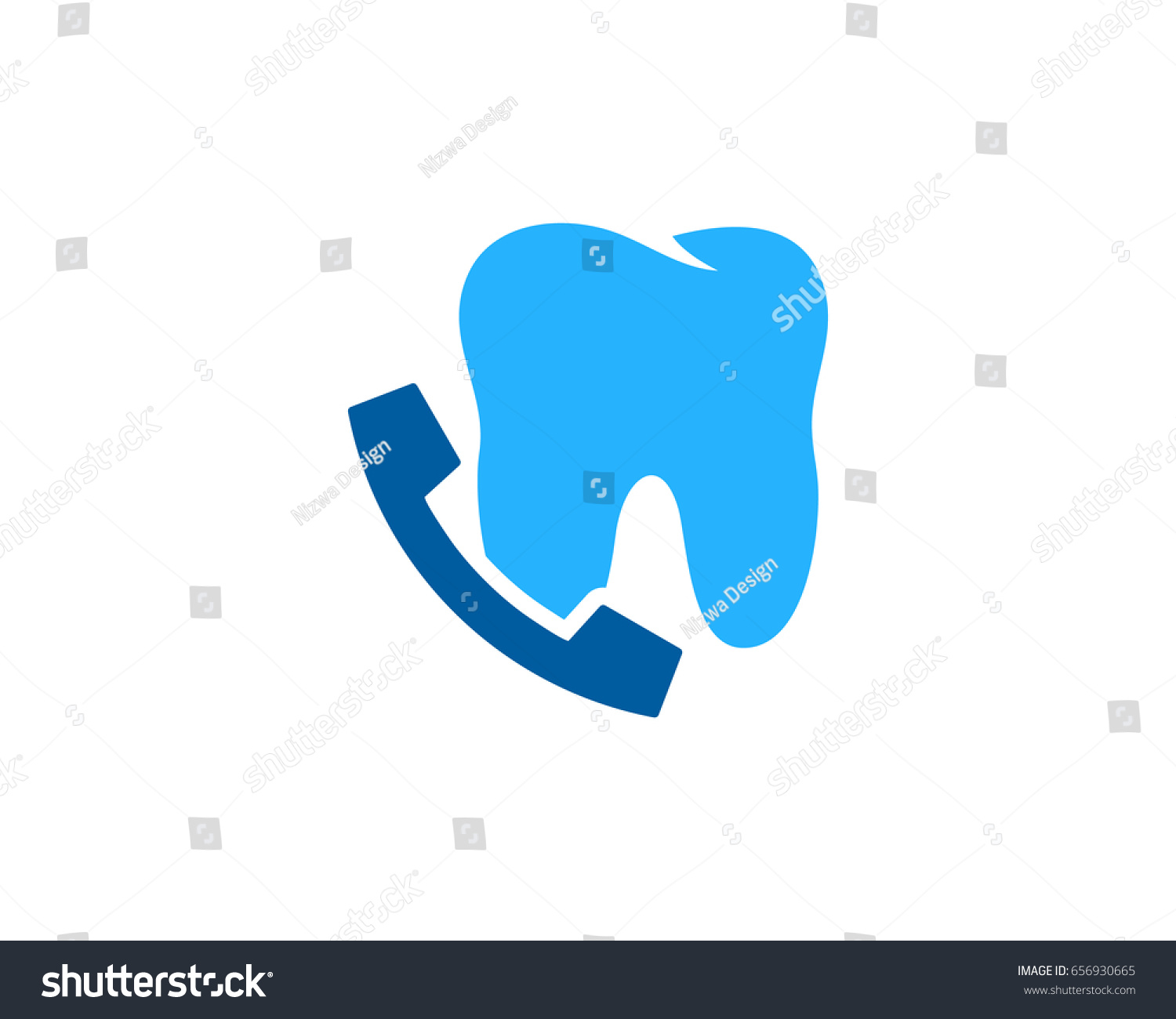 Dental Call Icon Logo Design Element Stock Vector (Royalty Free) 656930665