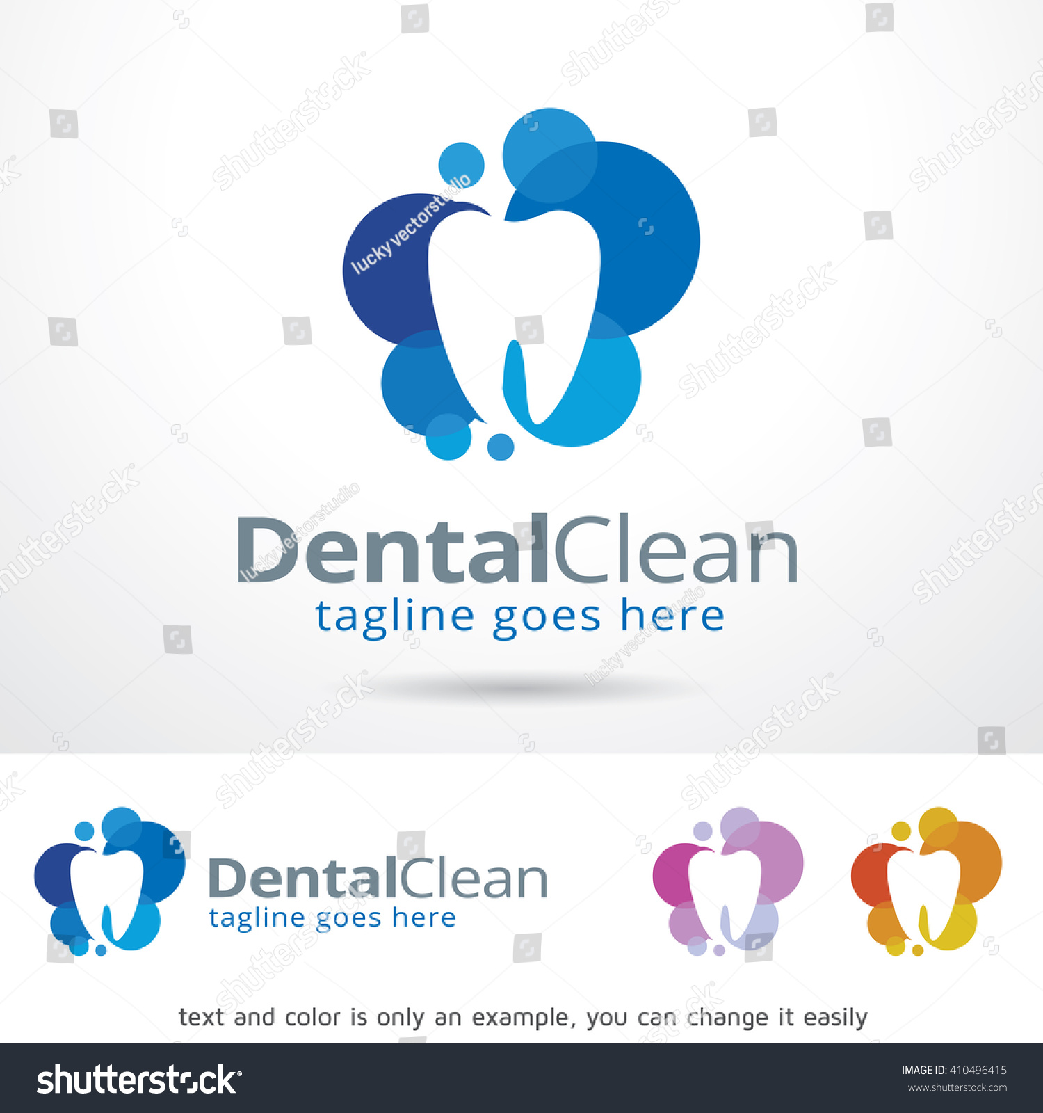 Dental Clean Logo Template Design Vector Stock Vector (Royalty Free ...