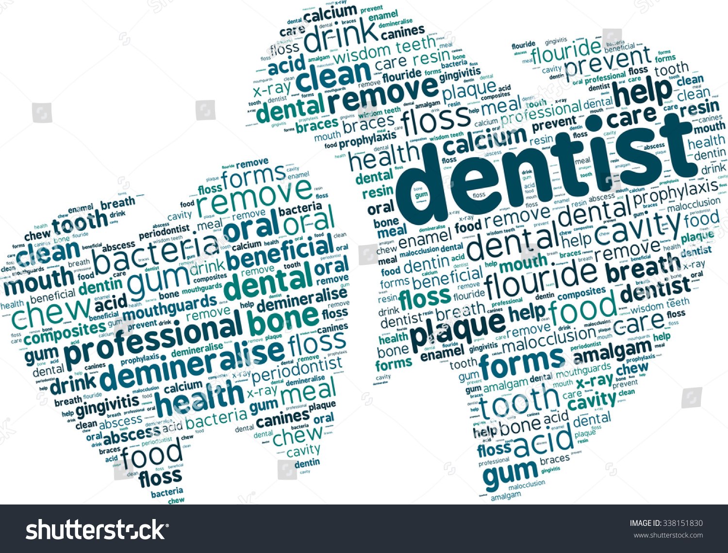 Dental Concept Word Cloud 스톡 벡터(로열티 프리) 338151830 | Shutterstock
