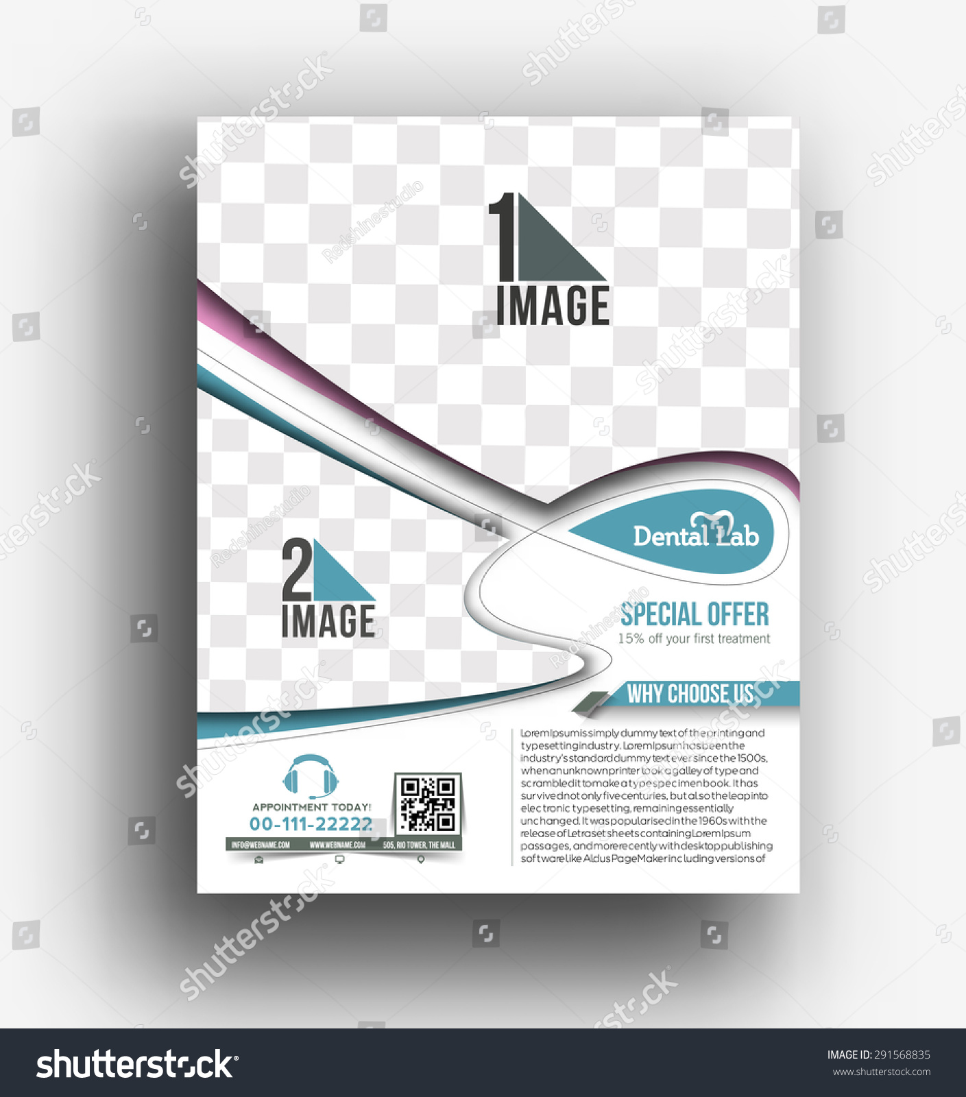 Dental Lab Front Flyer Poster Template Stock Vector (Royalty Free ...