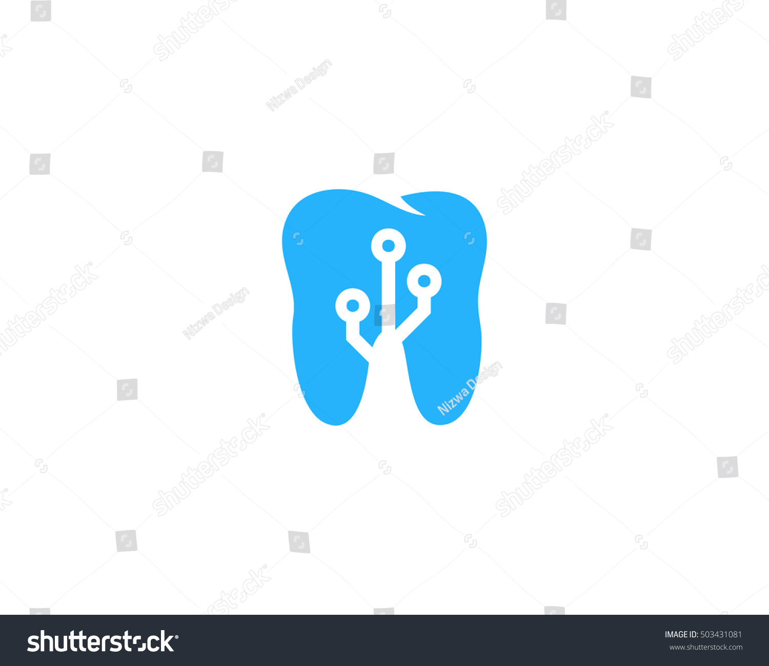 Dental Tech Logo Design Template: vector de stock (libre de regalías ...