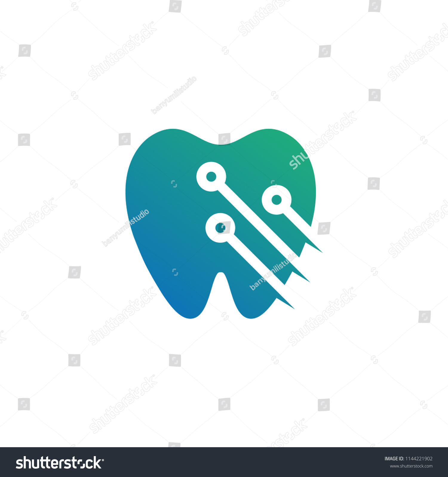 Dental Tech Logo Template Stock Vector (Royalty Free) 1144221902 ...