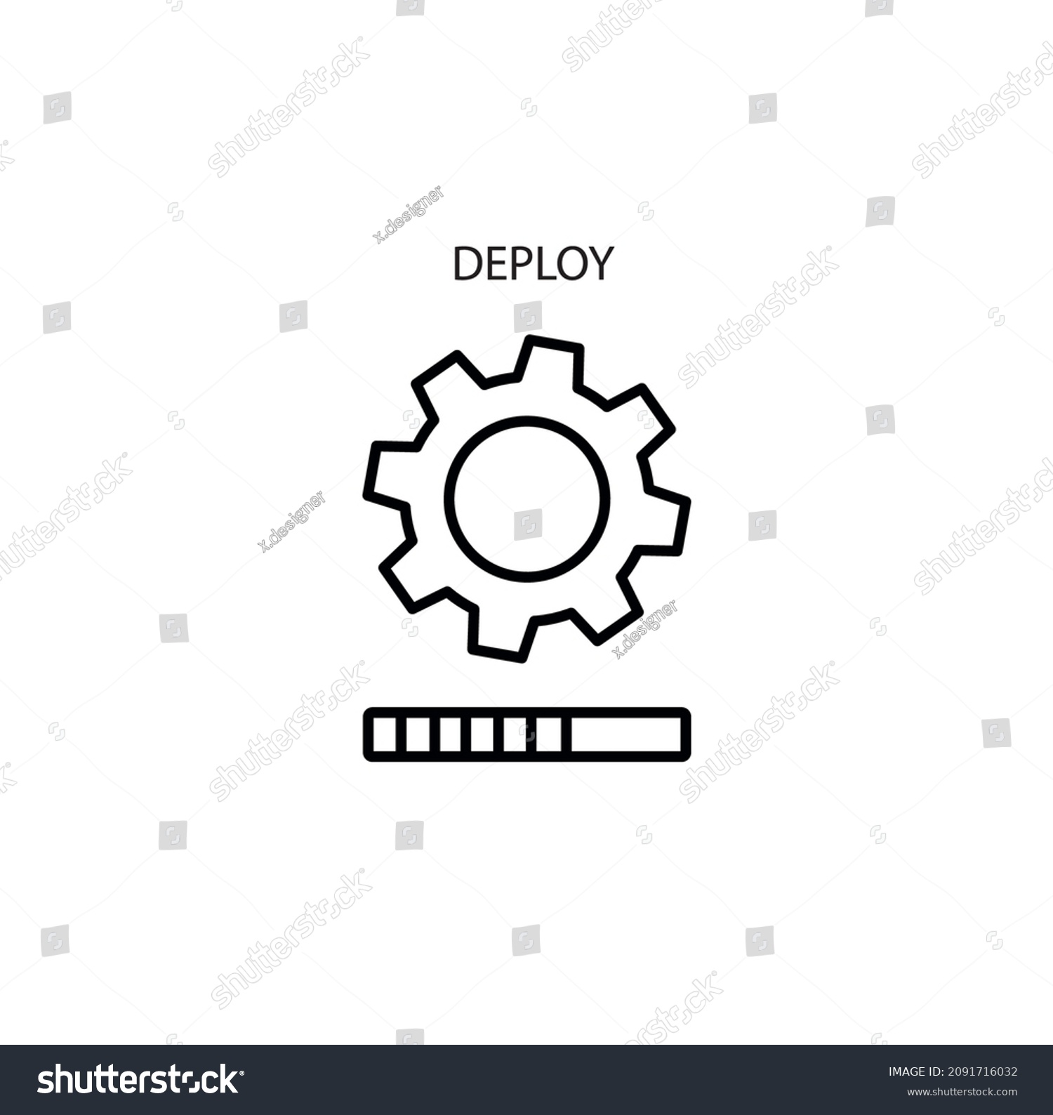 Deploying Simple Thin Line Icon Vector Stock Vector (Royalty Free ... Deploying Simple Thin Line Icon Vector Stock Vector (Royalty Free ...
