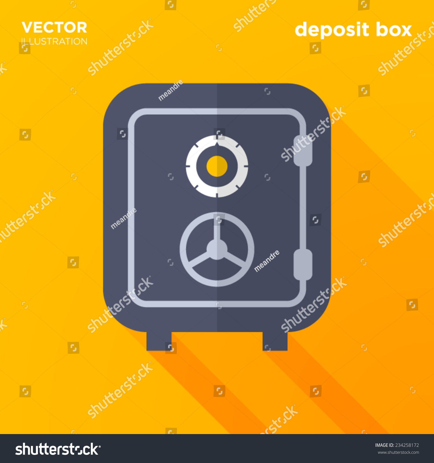 Deposit Box Vector Illustration Stock Vector (Royalty Free) 234258172
