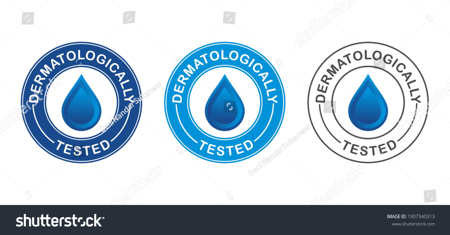 Dermatologically Tested Logo Template Illustration Stock Vector ...