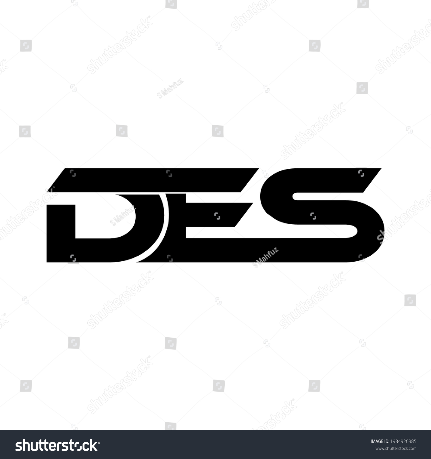 Des Letter Logo Design Polygon Monogram Stock Vector (Royalty Free ...
