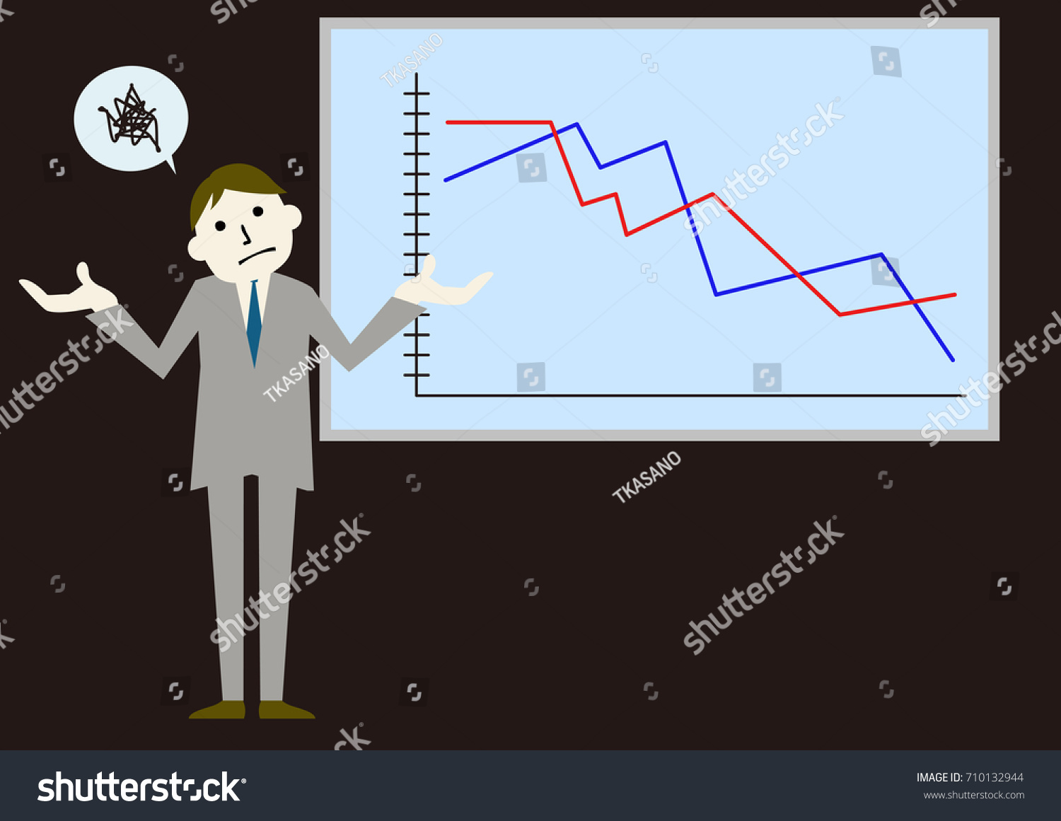 Descent Line Graph Clip Art Stock Vector (Royalty Free) 710132944