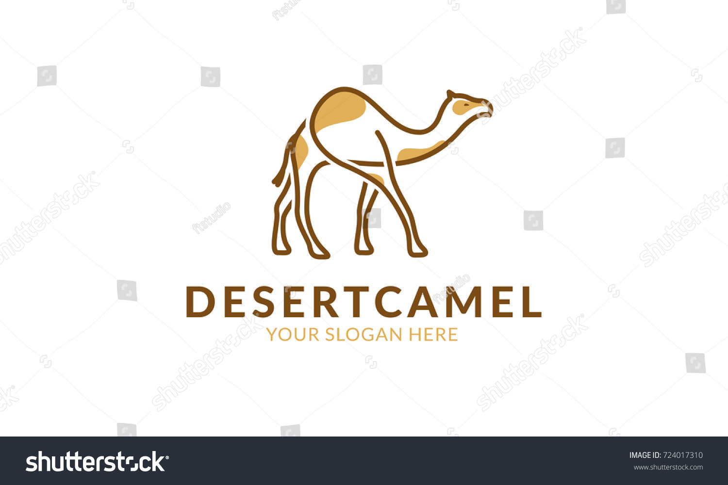 Desert Camel Logo Stock Vector (Royalty Free) 724017310