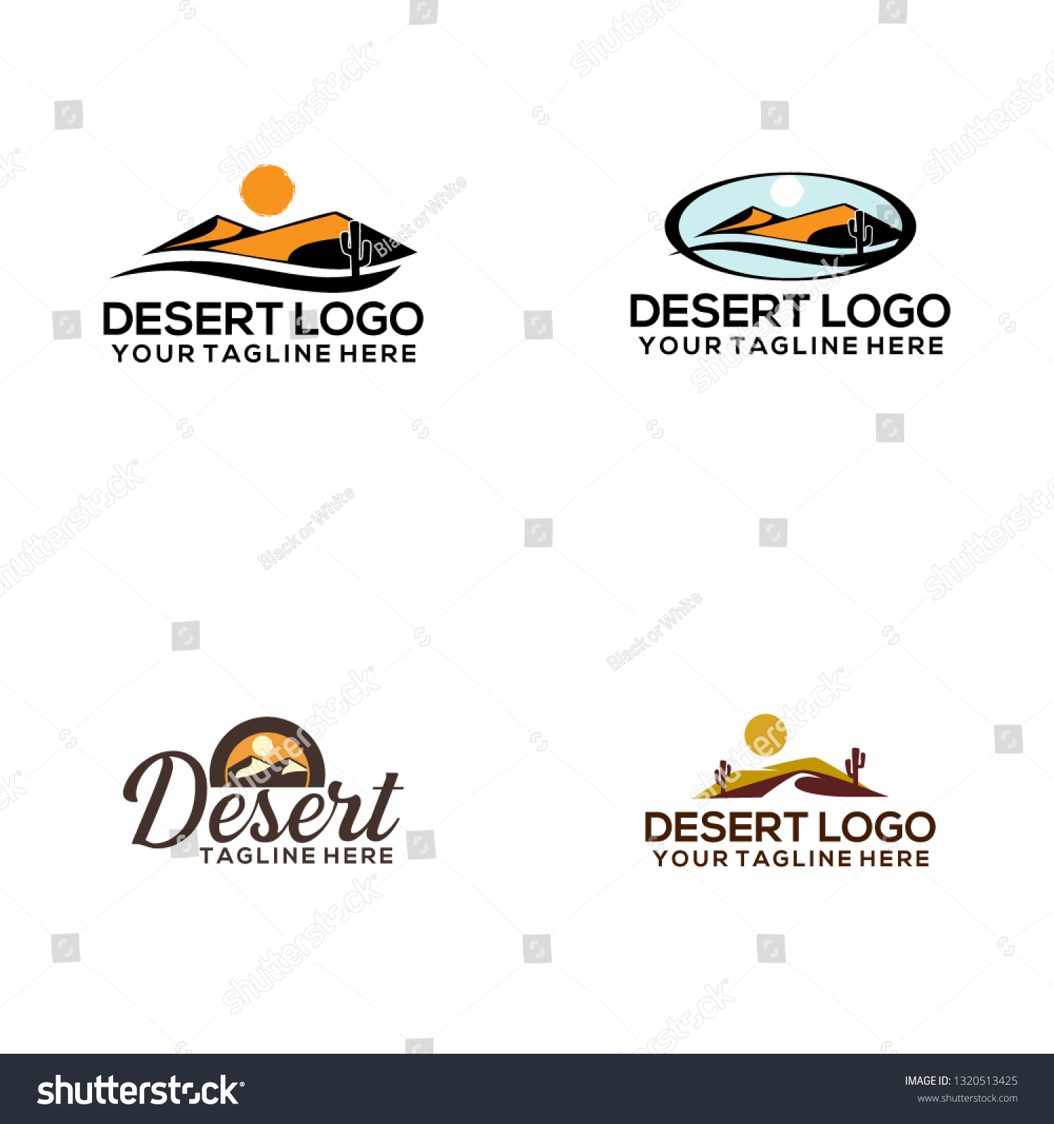 Desert Logo Design Stock Vector (Royalty Free) 1320513425 | Shutterstock