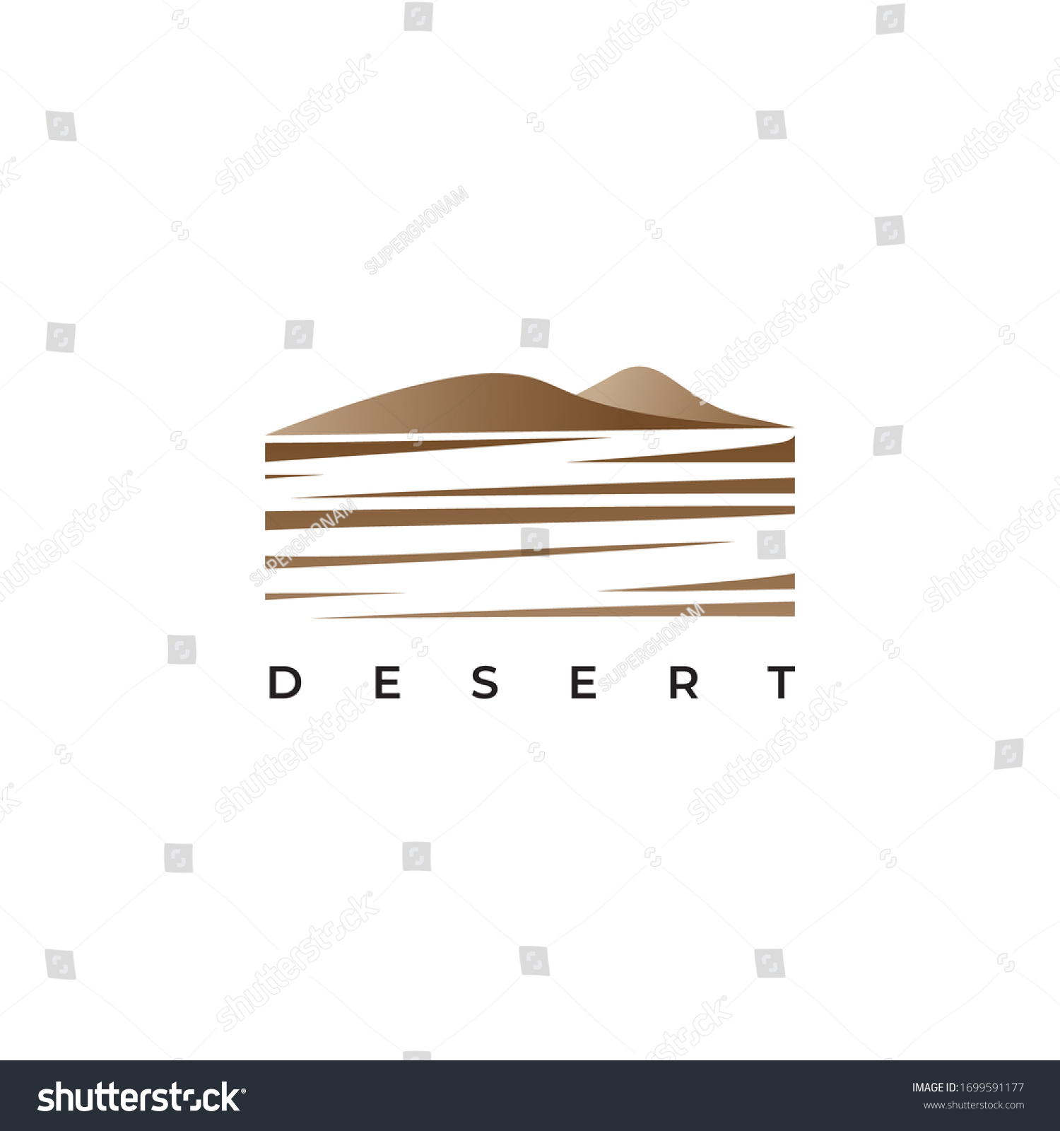 Desert Logo Design Illustration Vector Template Stock Vector (Royalty ...