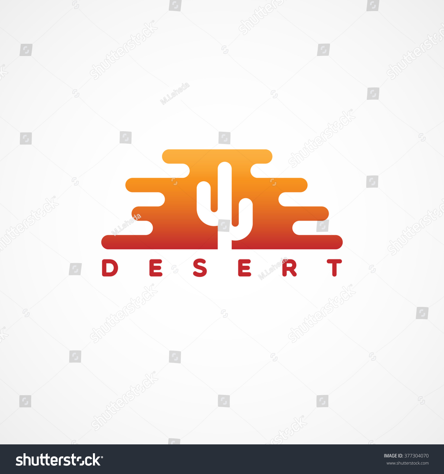 Desert Logo Template Design Vector Illustration Stock Vector (Royalty ...