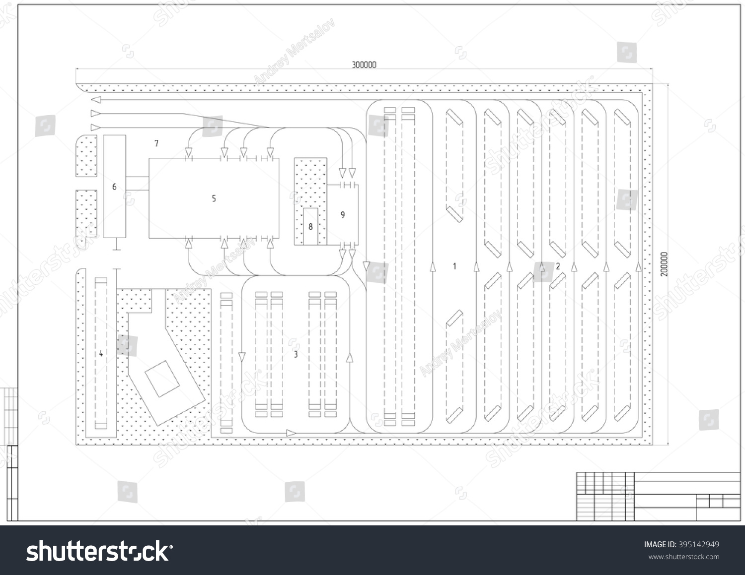 Design Architectural Project Technical Drawing Construction Stock ...