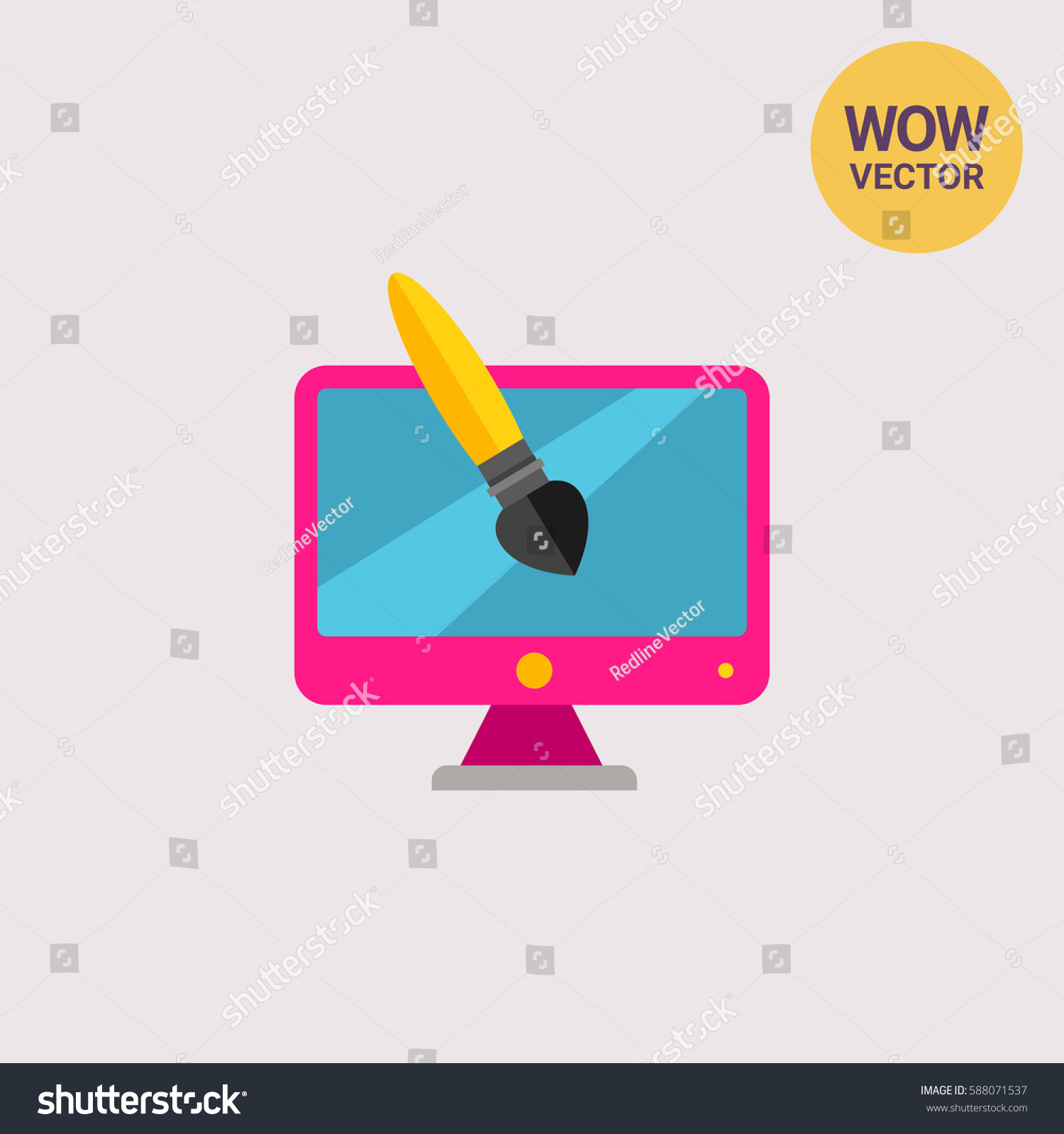 Design Brush Computer Icon Stock Vector (Royalty Free) 588071537 ...