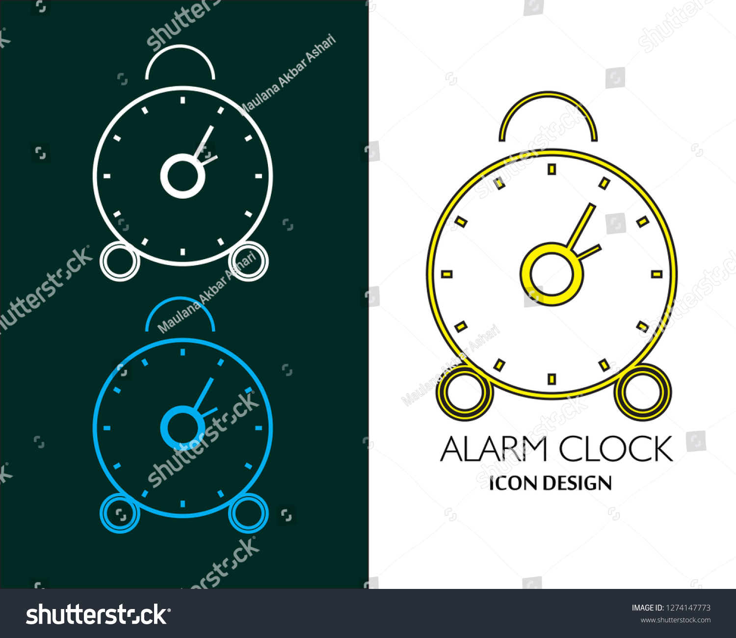 Design Clock Time Vector Alarm Clock Stock Vector (Royalty Free ...