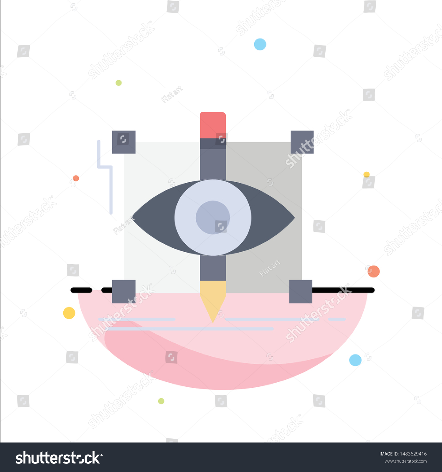 Design Draft Sketch Sketching Visual Flat Stock Vector (Royalty Free ...
