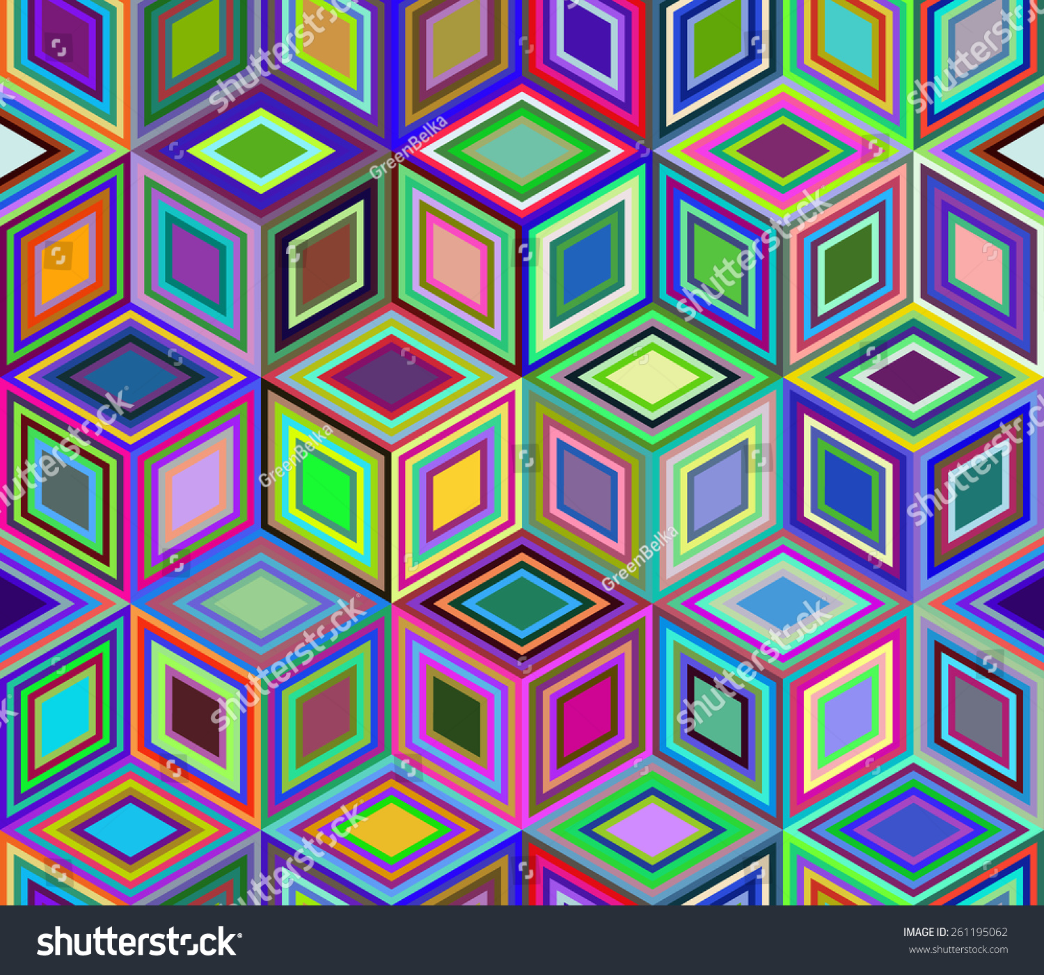 Design Element Cubes Seamless Texture Stock Vector (Royalty Free) 261195062