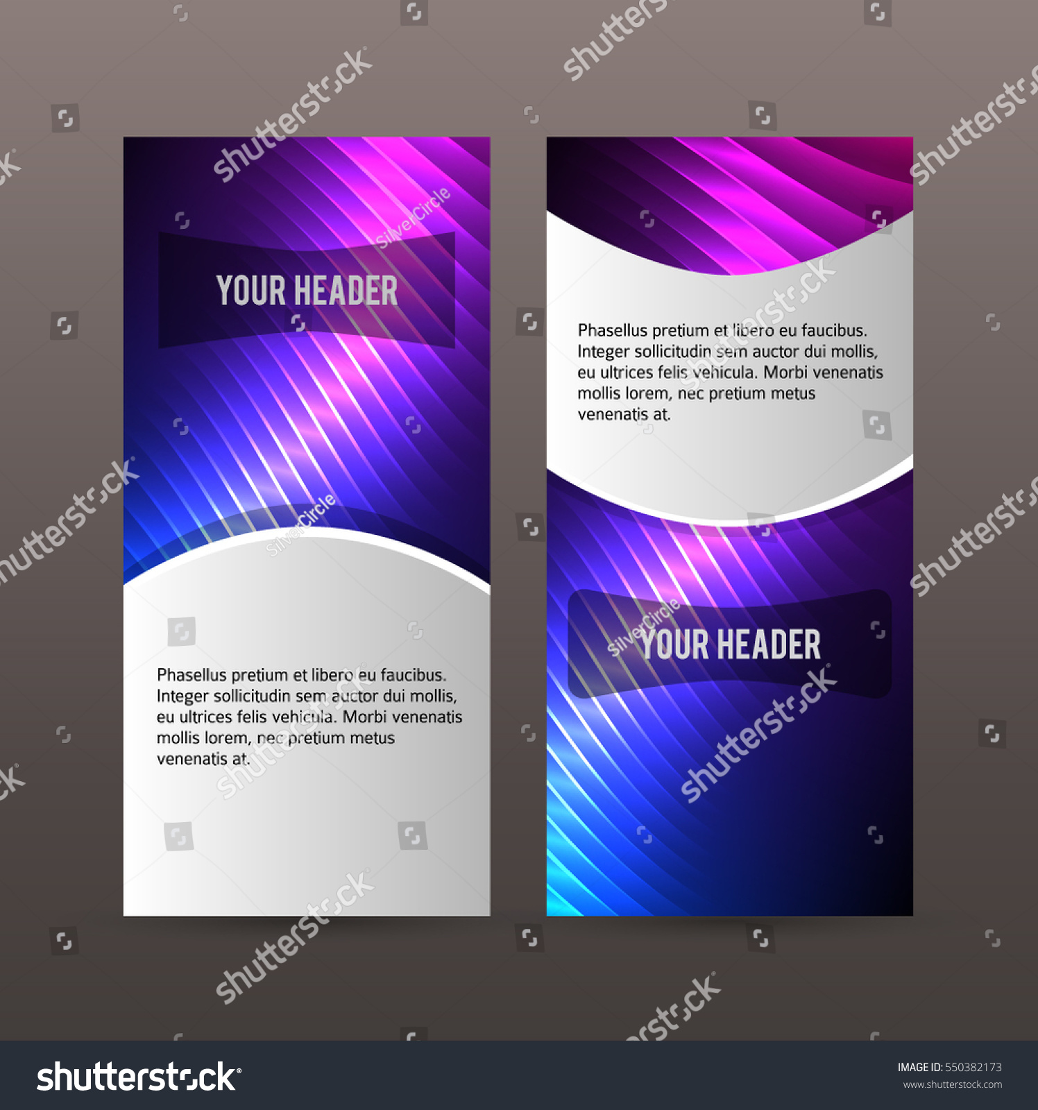 Design Elements Presentation Template Set Vertical Stock Vector ...