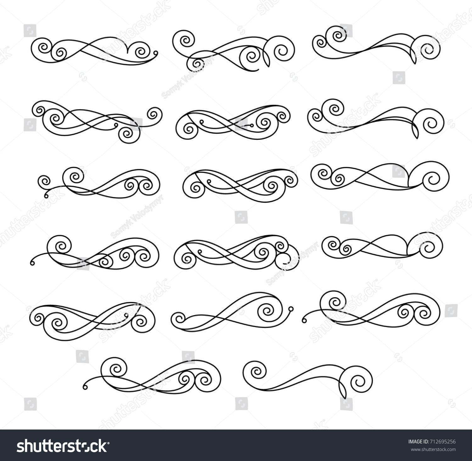 Design Elementsvector Illustration Black On White Stock Vector (Royalty ...