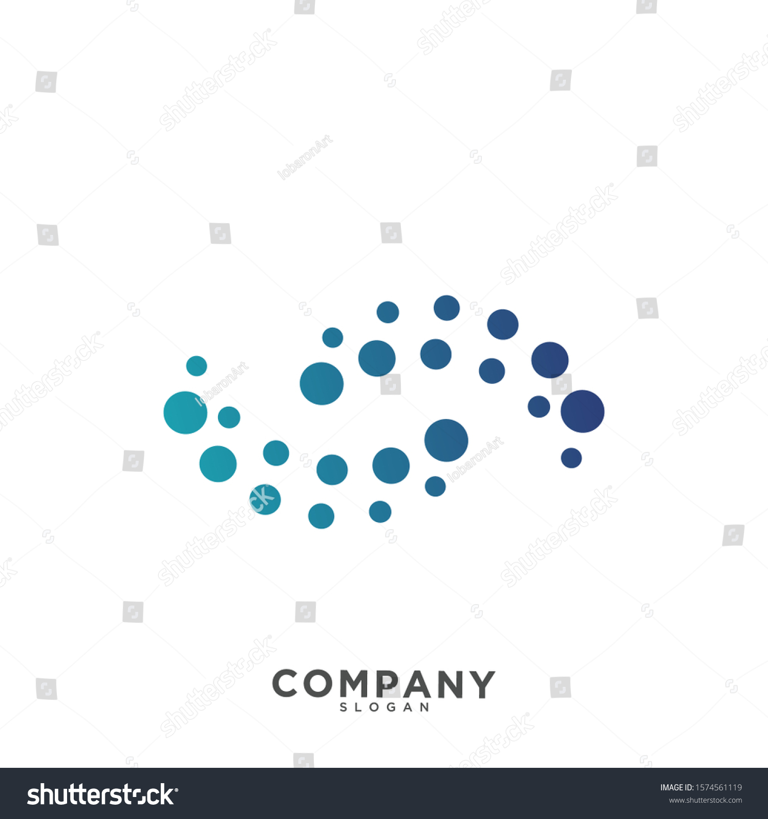 Design Flat Logo Dot Logo Icon Stock Vector (Royalty Free) 1574561119
