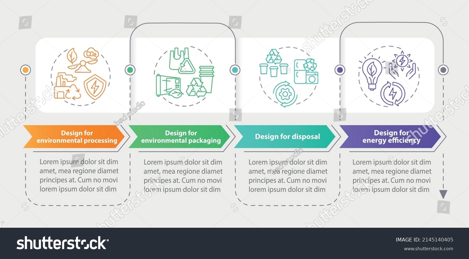 Design Environment Rectangle Infographic Template Eco Stock Vector ...