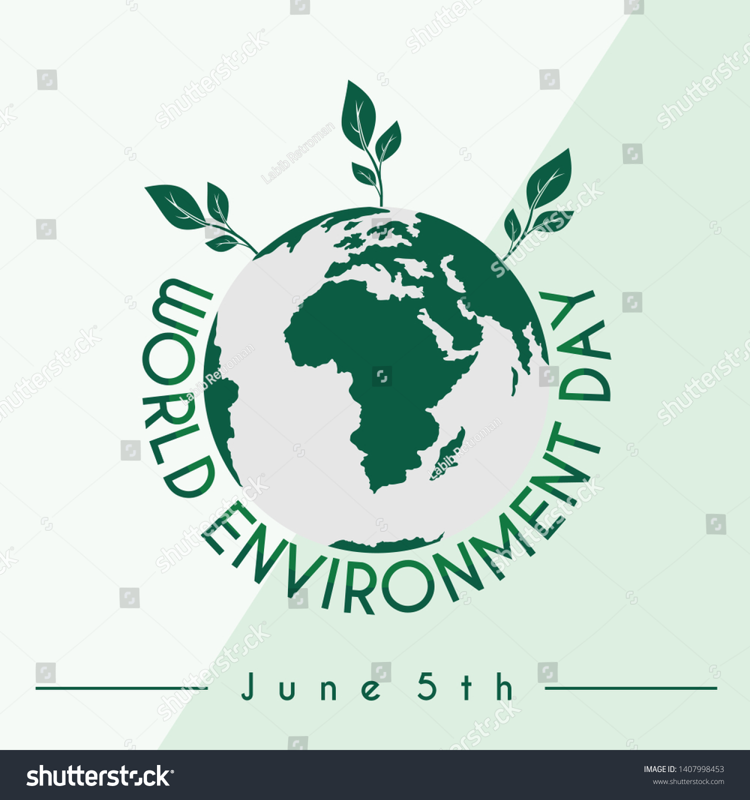 Design World Environment Day Globe Vector Stock Vector (Royalty Free ...