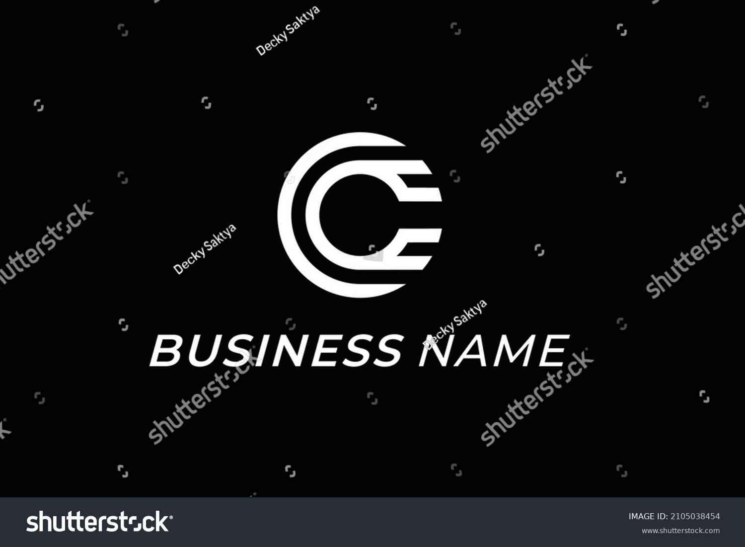 Design Logo Creative Letter Double C Stock Vector (Royalty Free ...