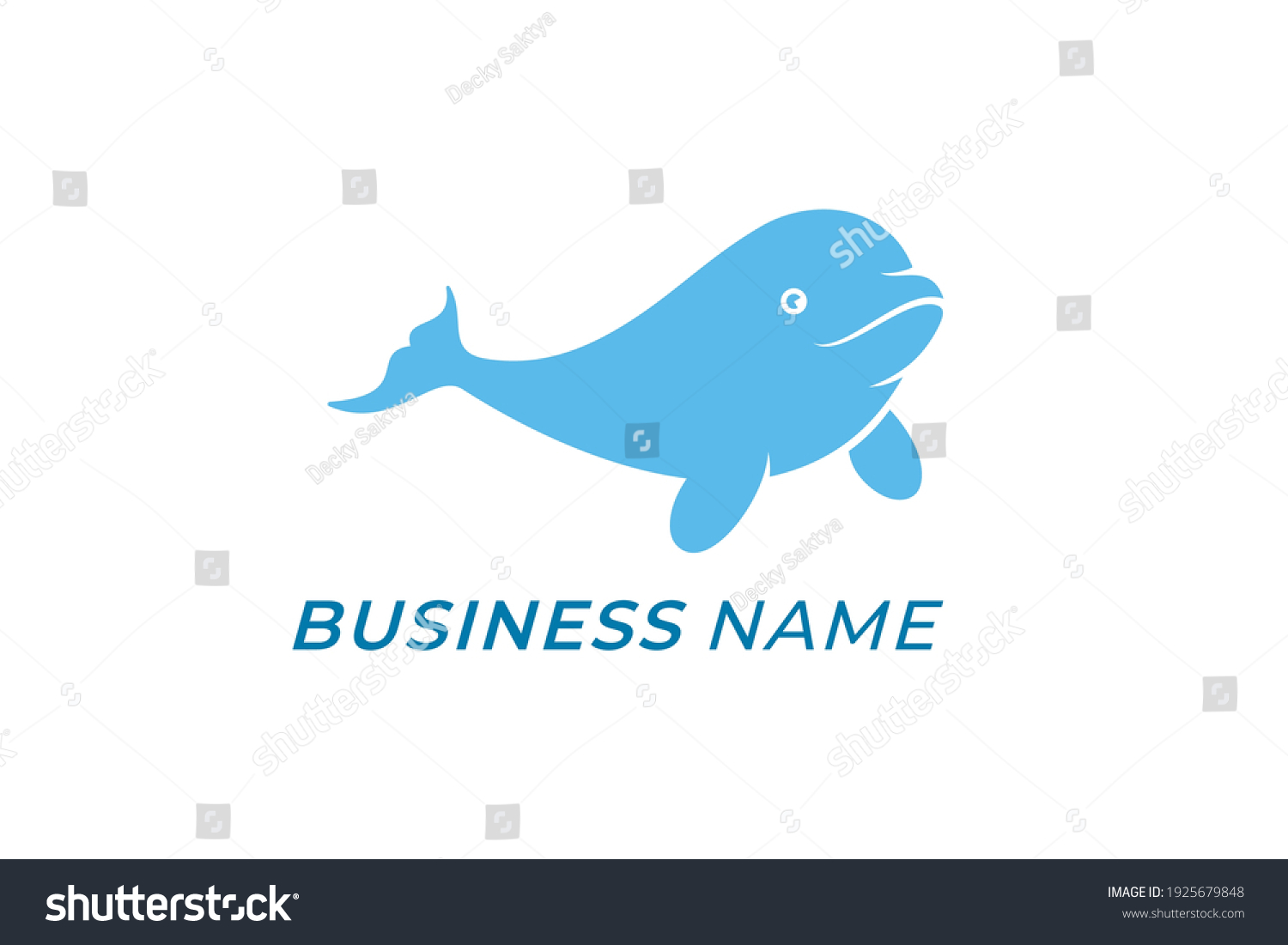 Design Logo Creative Whale Beluga Tail Stock Vector (Royalty Free ...
